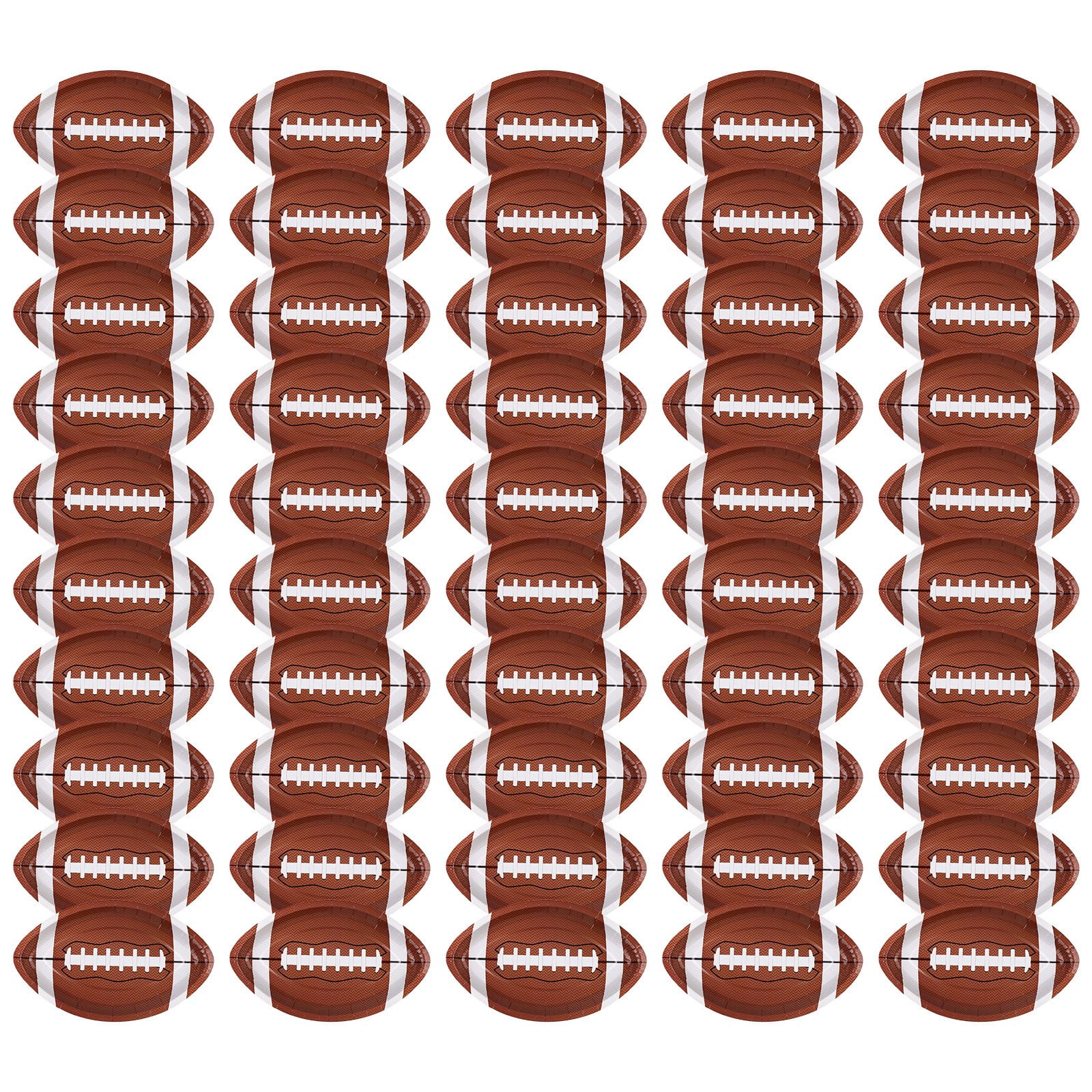 CMrtew 20/25/50Pc Football Plates, 9.4 x 5.9 inch Football Shaped ...