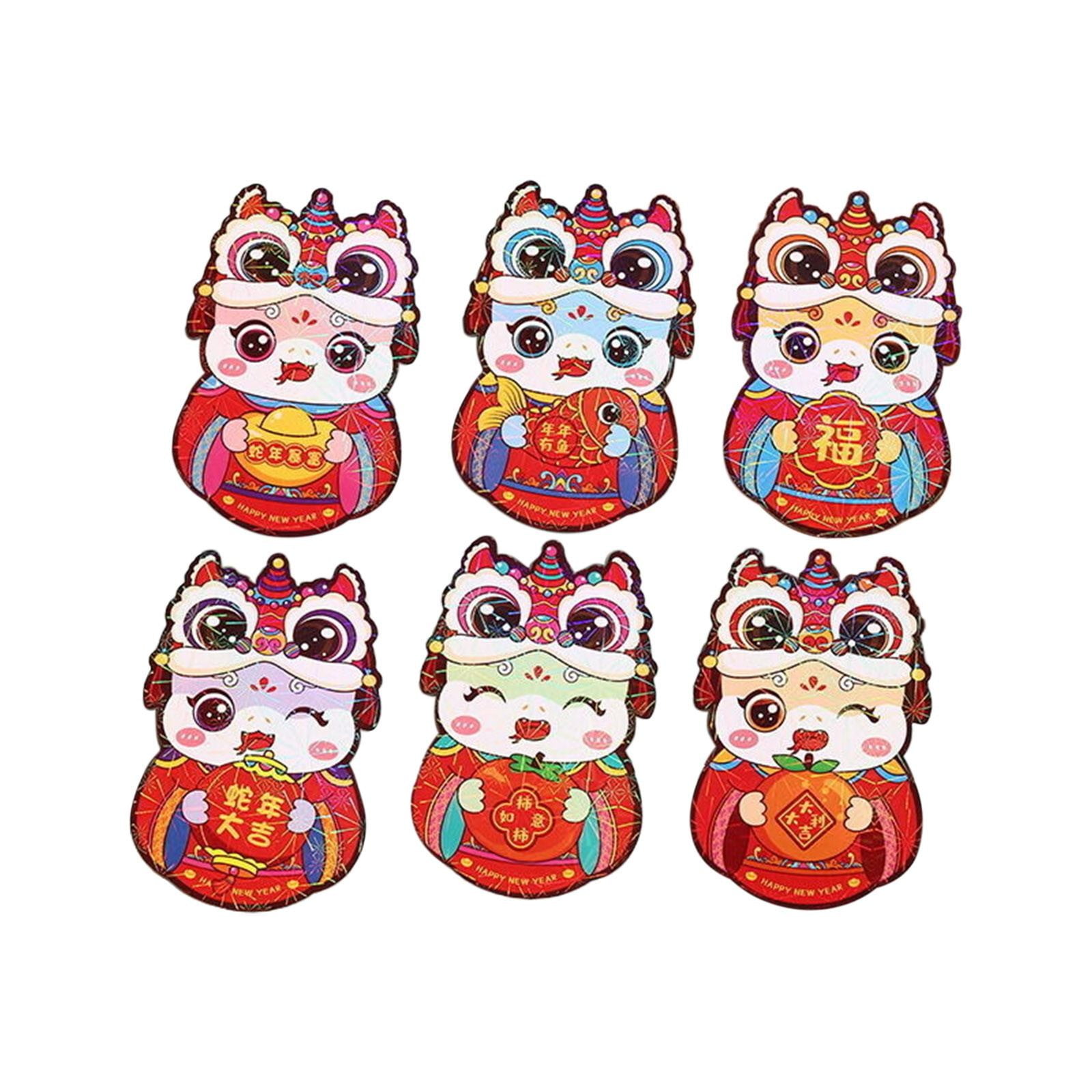 CMrtew 2025 Year of the Red Envelopes 6-Pack, Chinese New Year Lucky ...