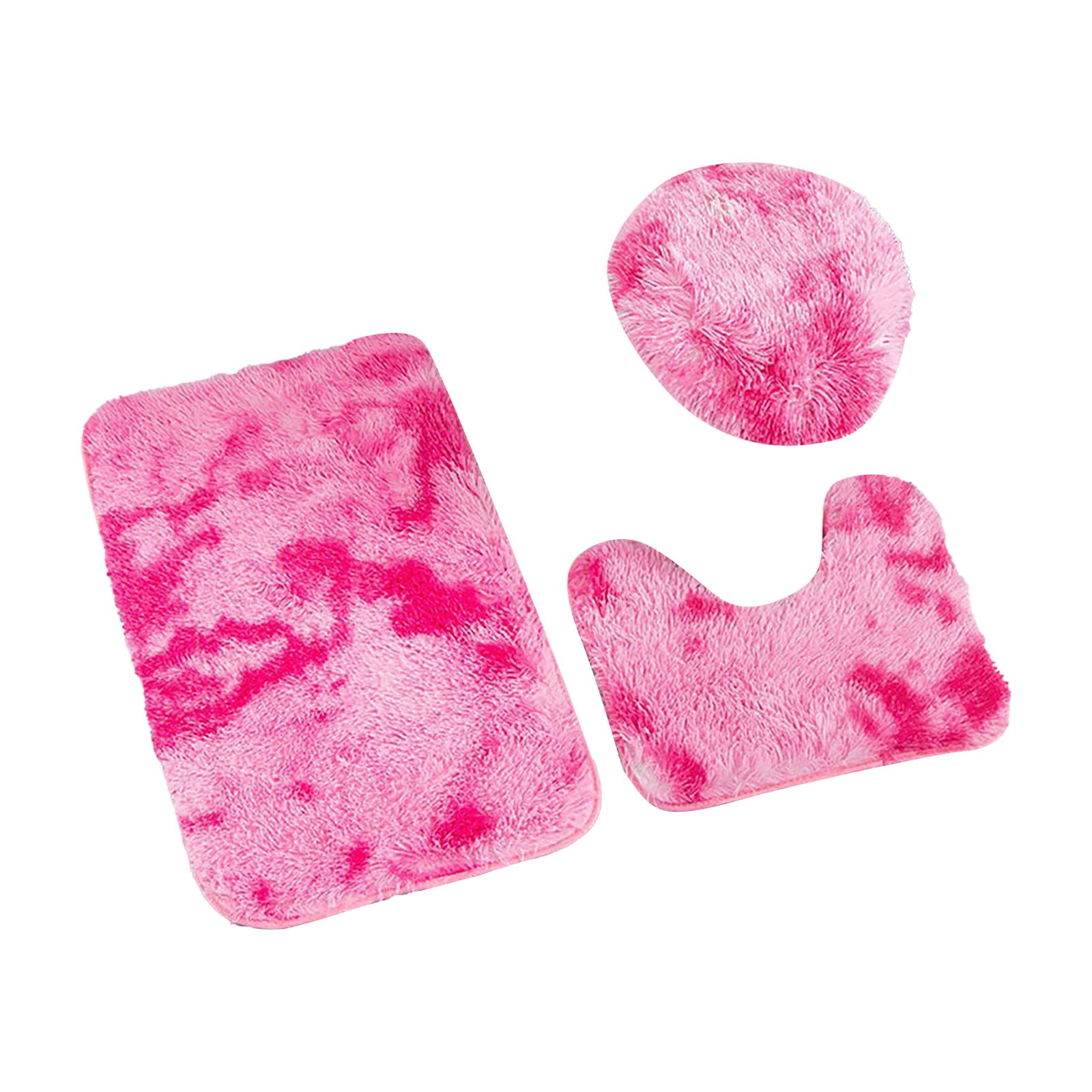 CMrtew 3 PC Bathroom Rugs, Embroidery Design Bathroom Bath Mat Set ...