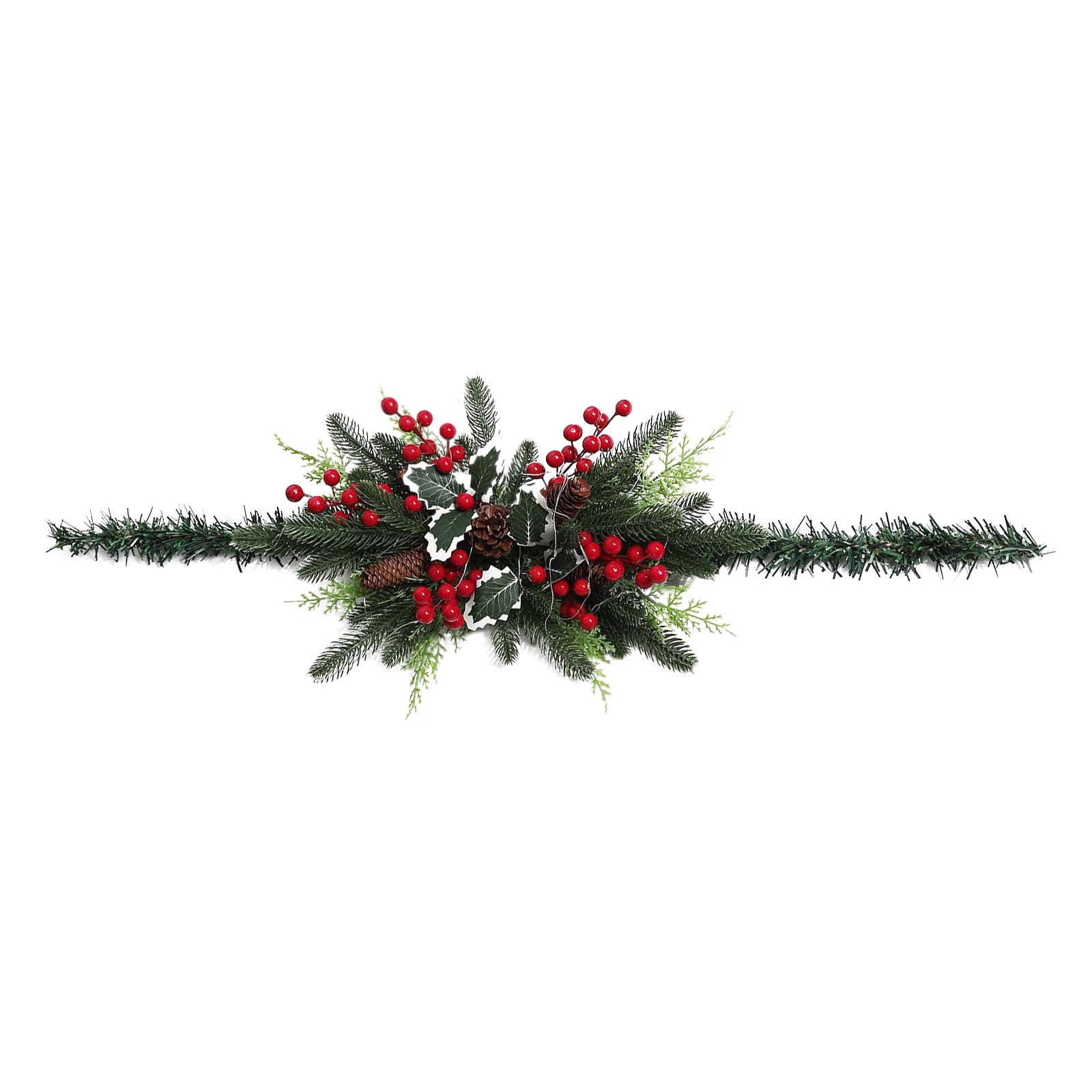 CMrtew 31 Inch Conical Christmas Mailbox Decor with Faux Greenery ...
