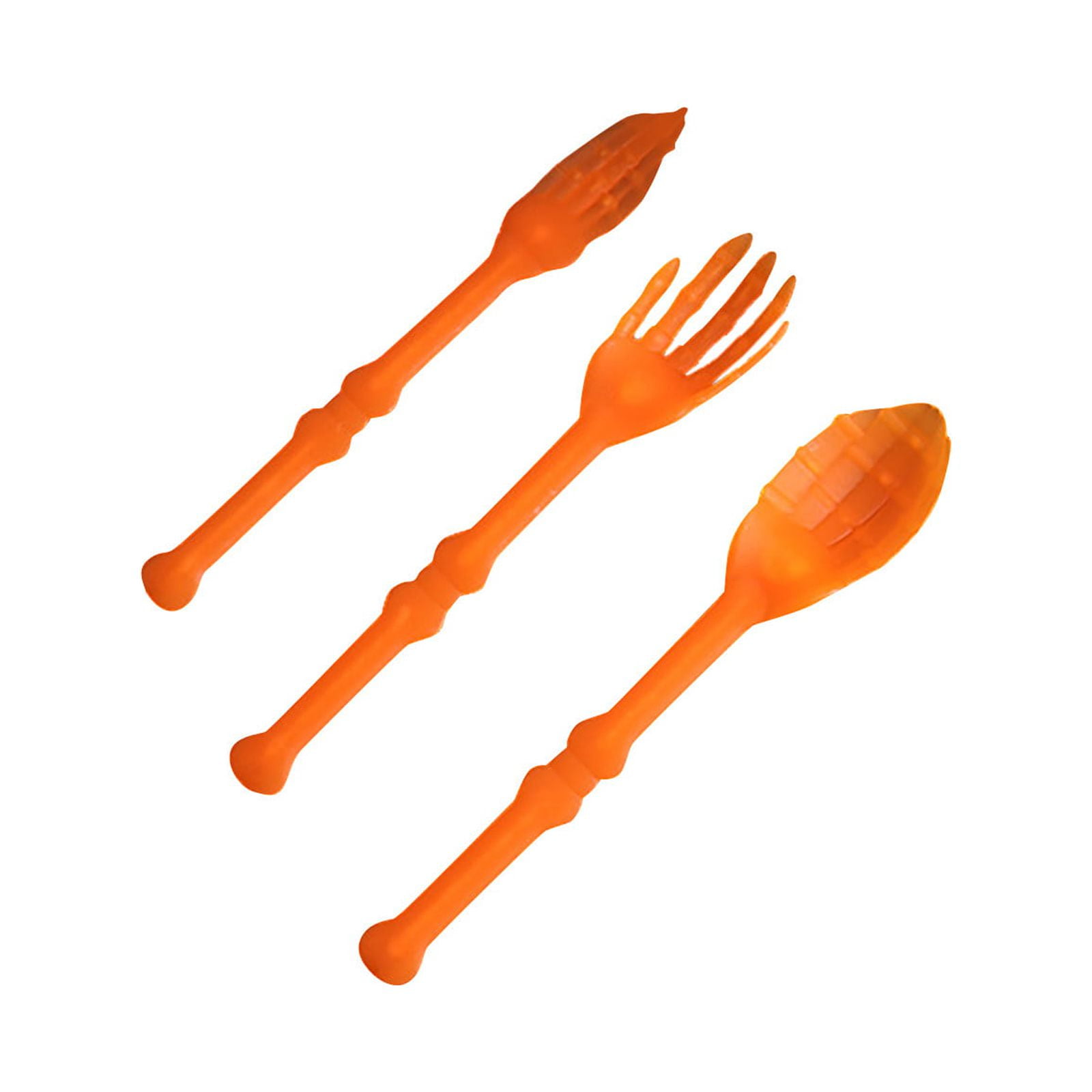 CMrtew 3Pcs Skeleton Shaped Plastic Silverware Set Plasticware ...