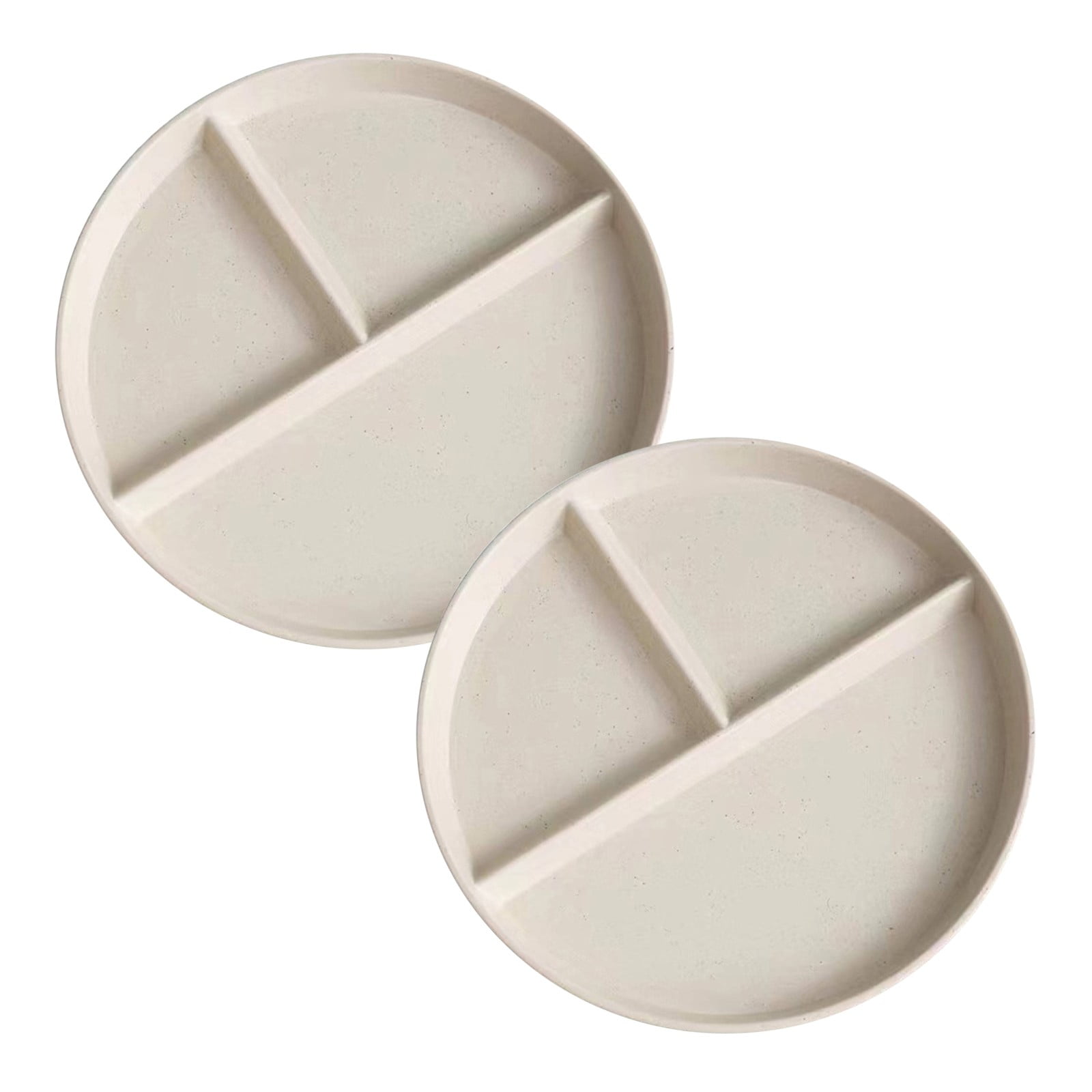 CMrtew 9" Unbreakable Divided Plates Set of 2, Wheat Straw Plate ...