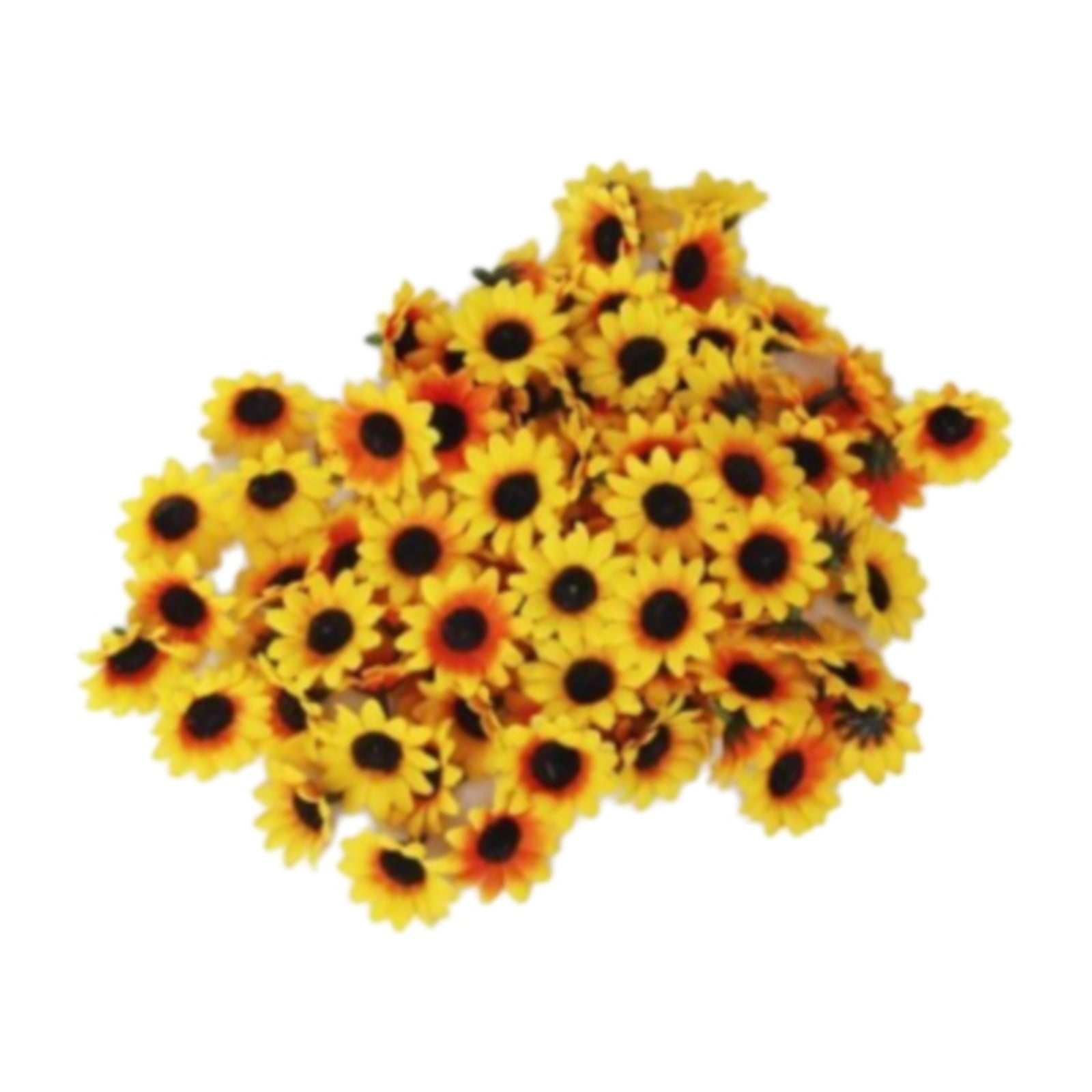 CMrtew Artificial Silk Sunflower Heads with Realistic Petals for DIY ...