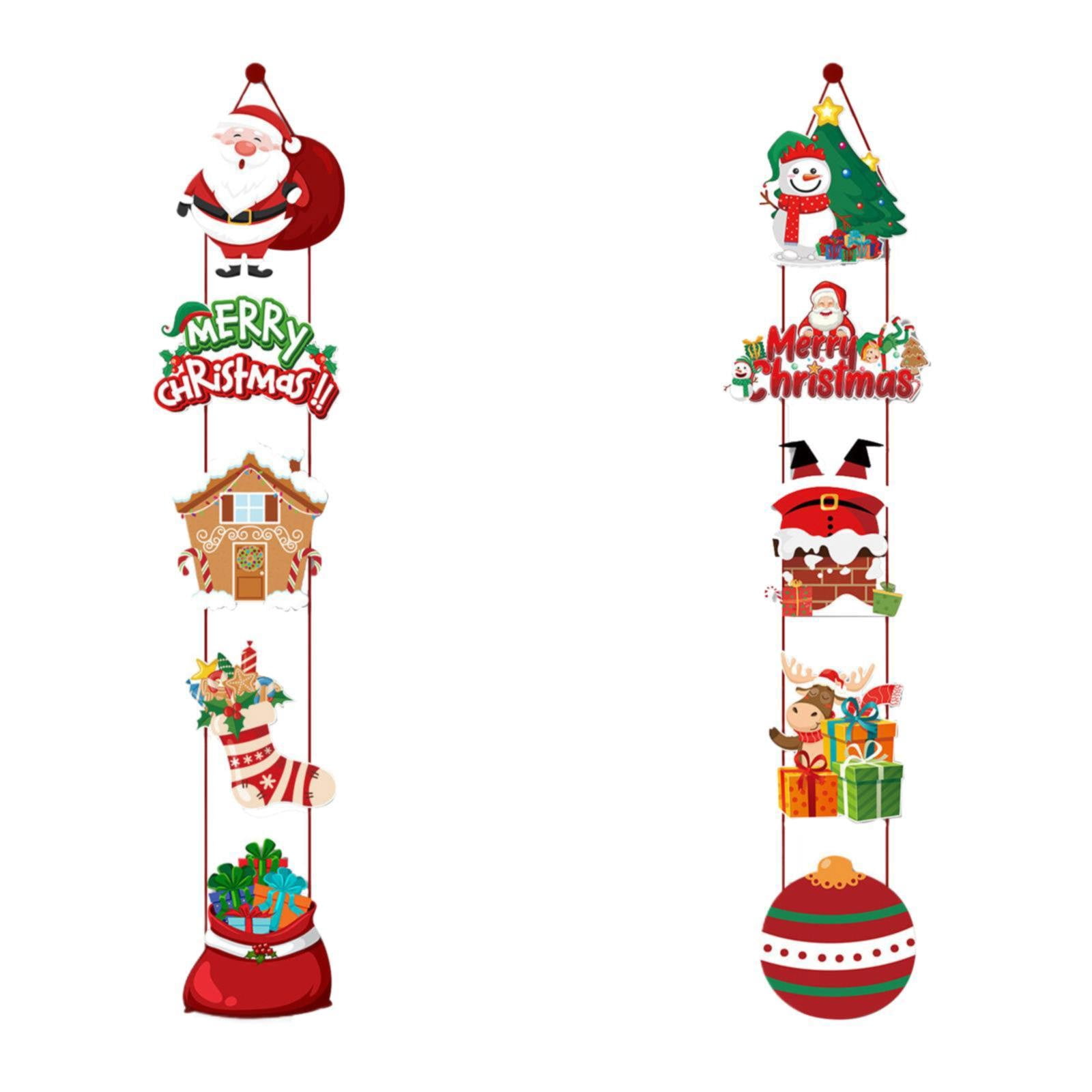 CMrtew Christmas Decorative Door Hanging Banner Home Decoration Couplet ...
