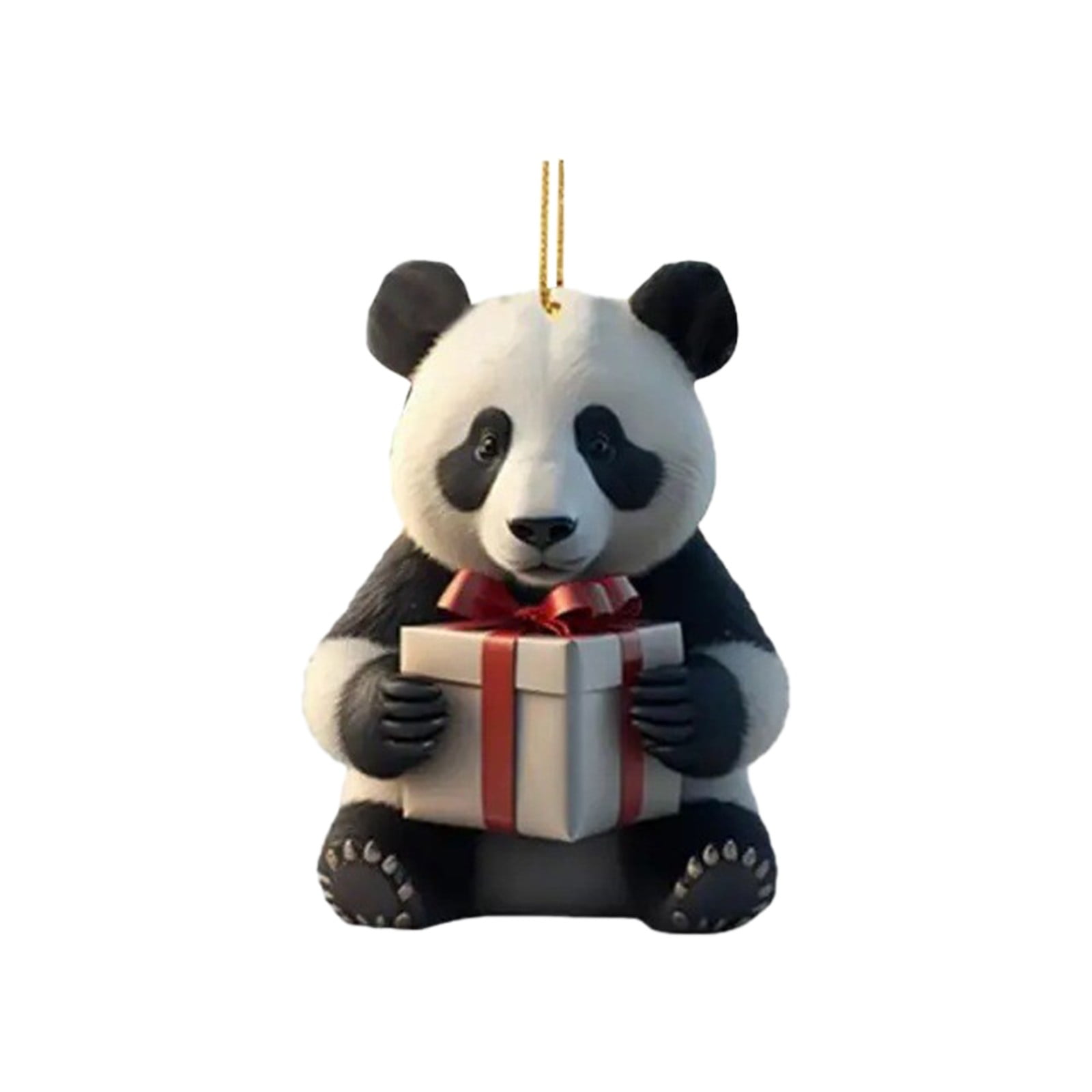 CMrtew Christmas Panda Pendant Ornament Cute Acrylic Cartoon Panda ...