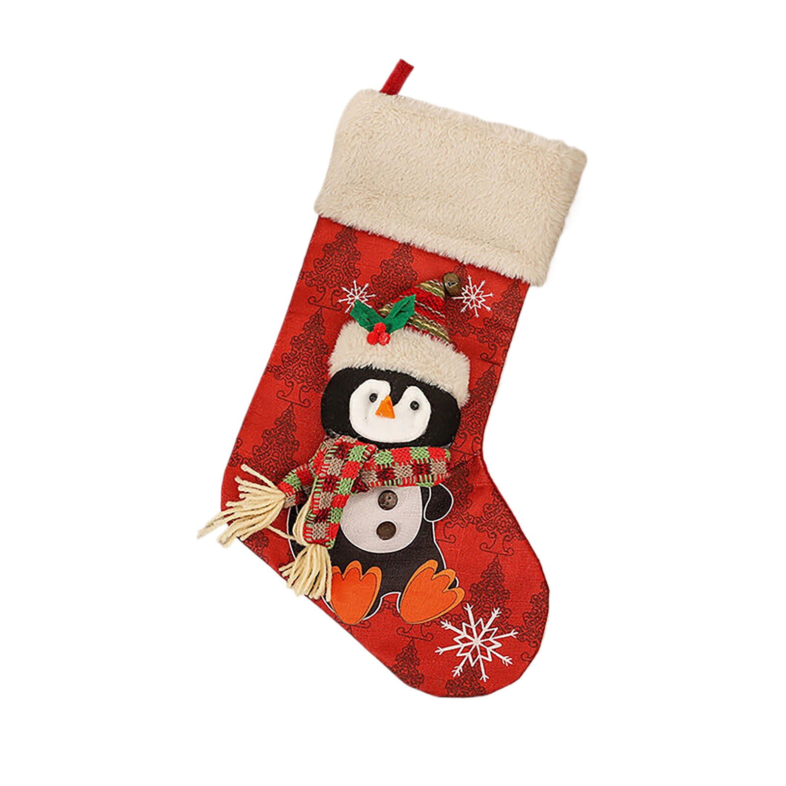 CMrtew Christmas Stockings with 3D Santa Snowmen Reindeer Penguins ...