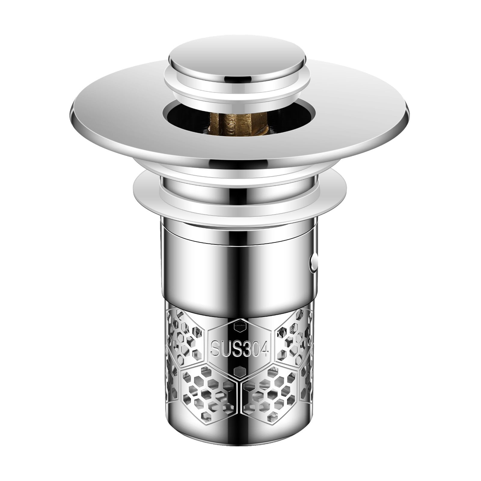 CMrtew Core-Type Basin Drain Stopper with Anti-Clogging Filter Upgraded ...