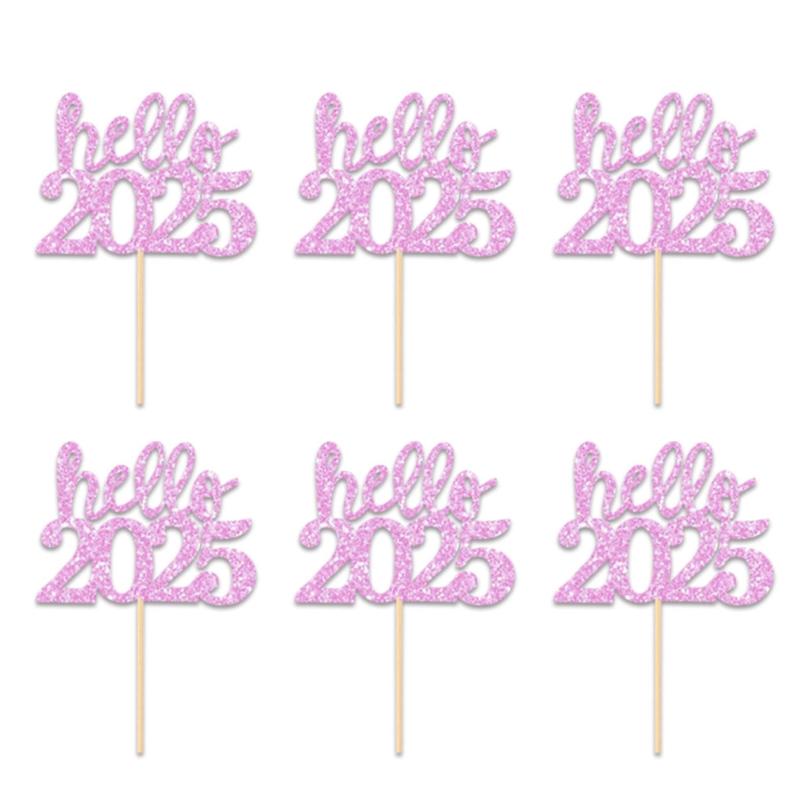 CMrtew Cupcake Toppers Glitter Cheers to 25 Years Wedding Twenty Five ...