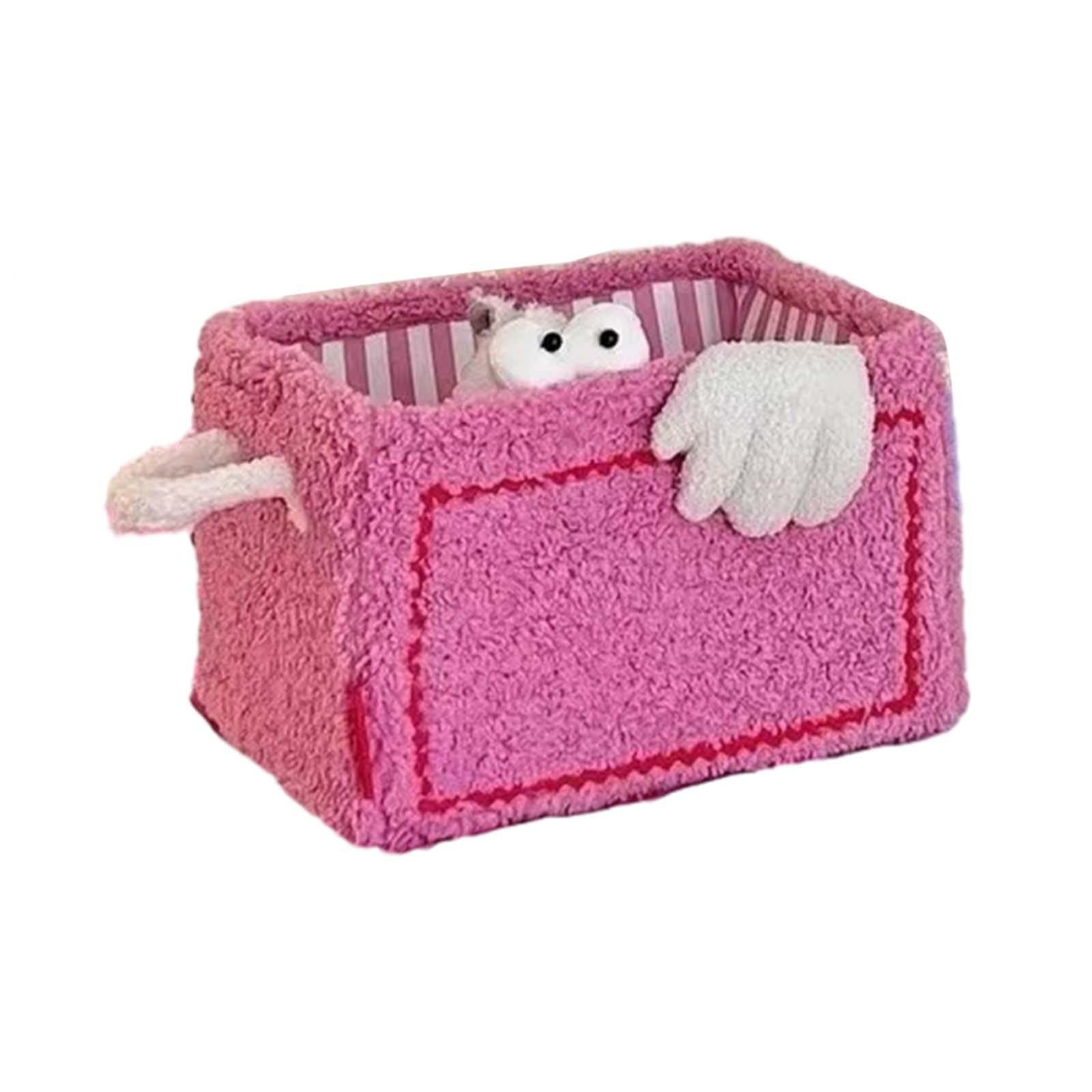 CMrtew Cute Cube Storage Box Little Toy Snack Organizer Folding Storage ...