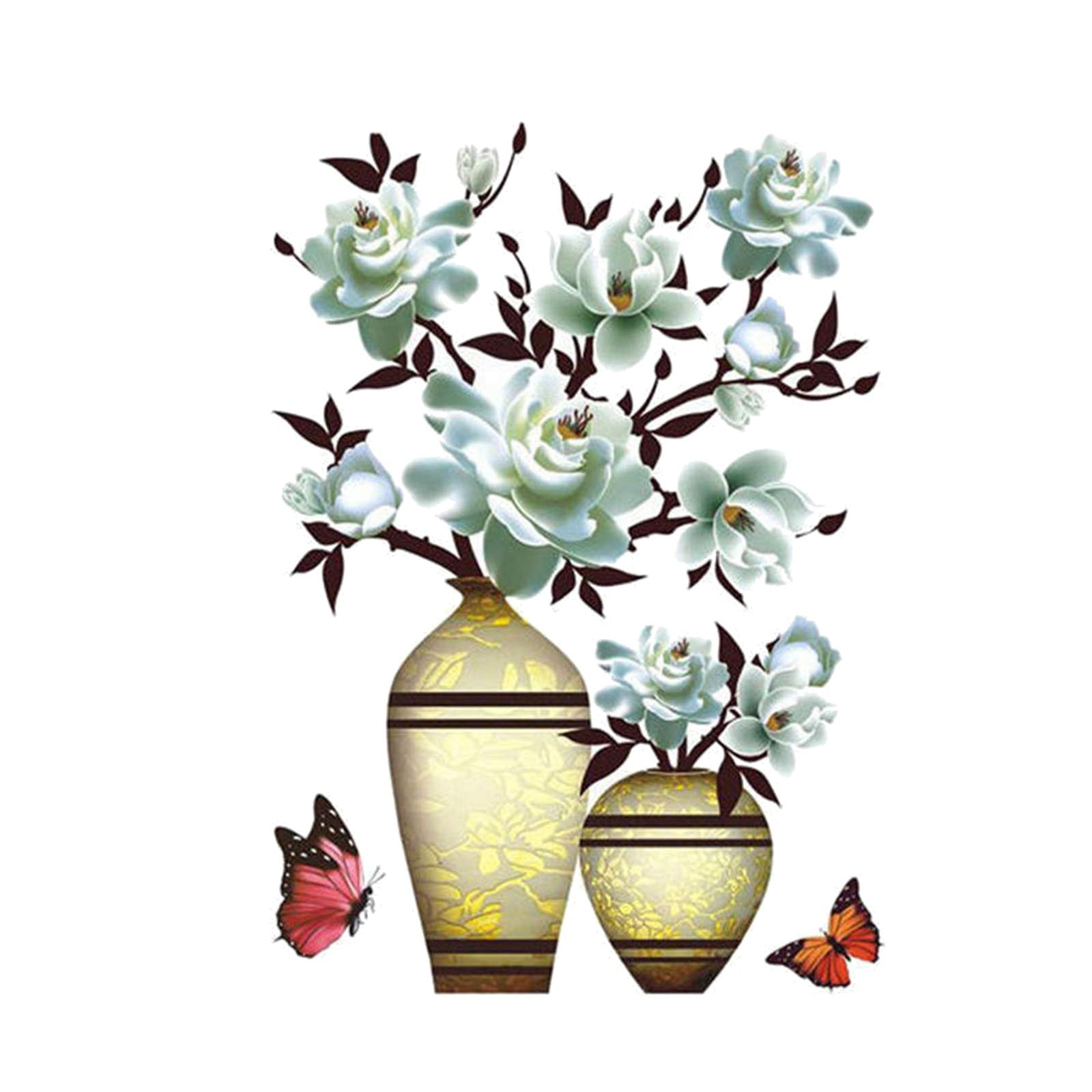 CMrtew DIY Vase 3D Stereo Stickers Self Adhesive Sticker Refrigerator ...