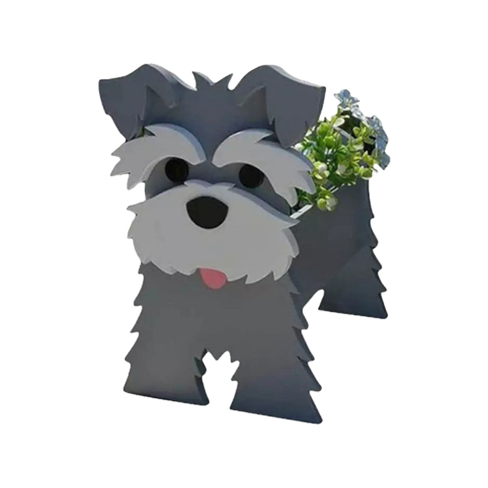 CMrtew Cute Dog Shaped Resin Planter Pots Indoor/Outdoor Garden Flower ...