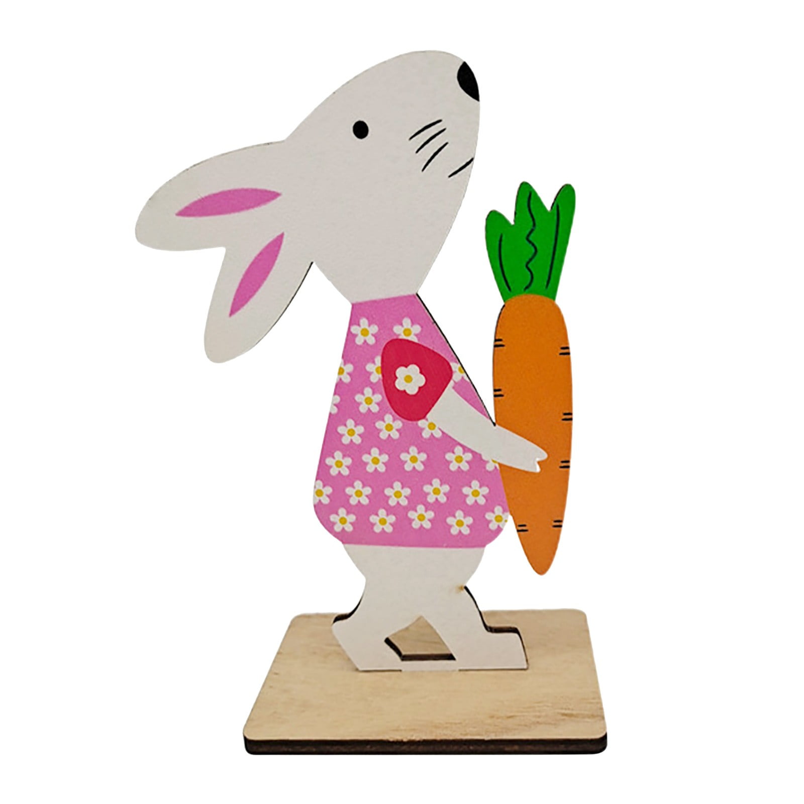 CMrtew Easter Bunny Ornaments Easter Tabletop Decorations Easter Wooden ...