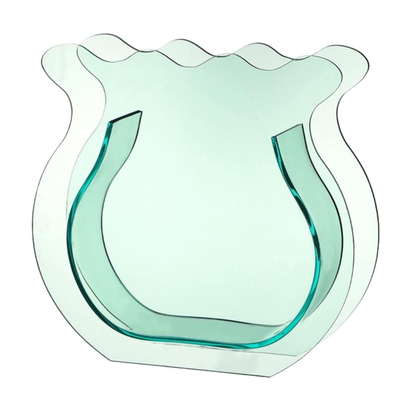 CMrtew ‌Ellipse Vase Clear Acrylic Oval Wide Mouth Vase for Flowers ...