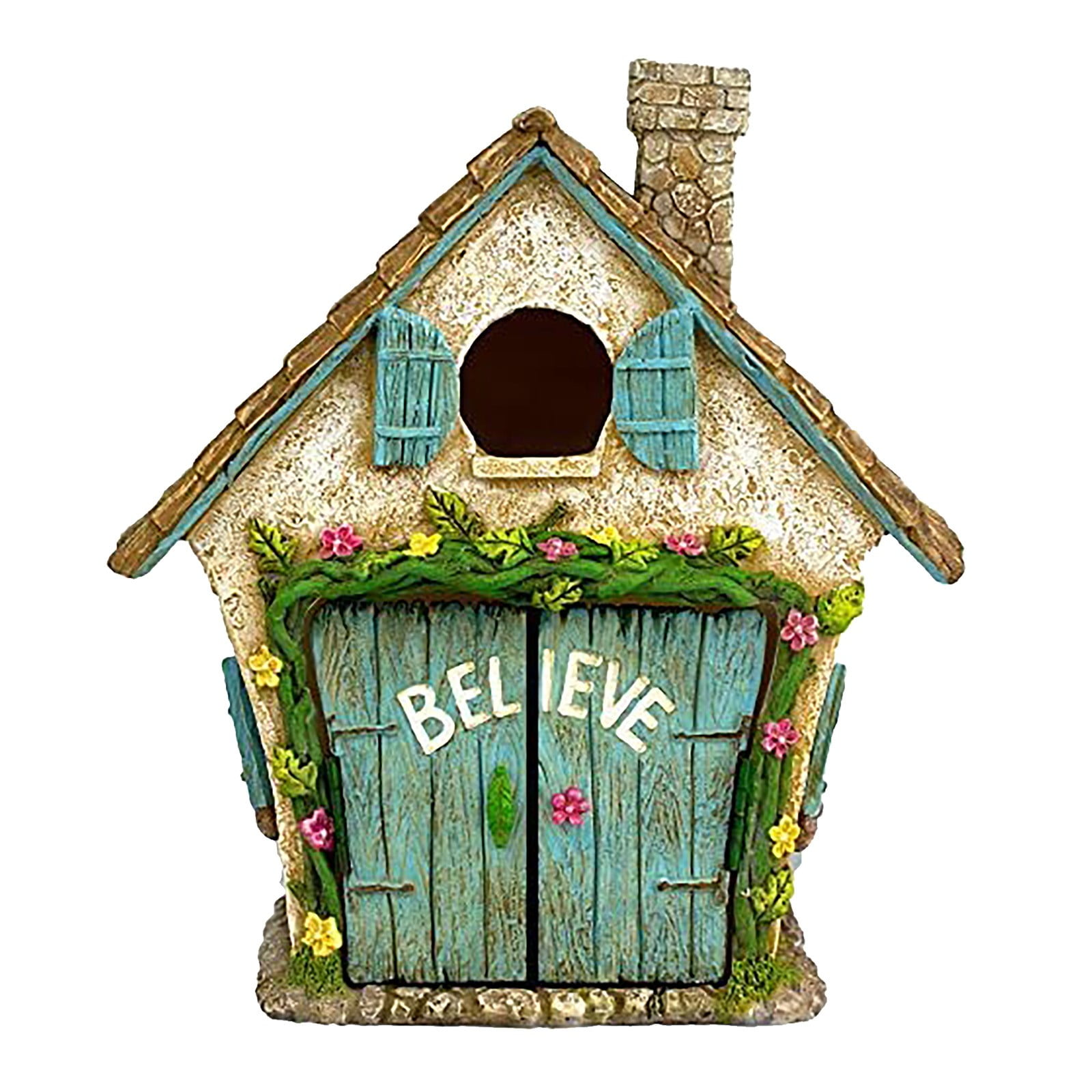 CMrtew Enchanted Wooden Fairy Door Decor Whimsical Tree & Dwarf ...