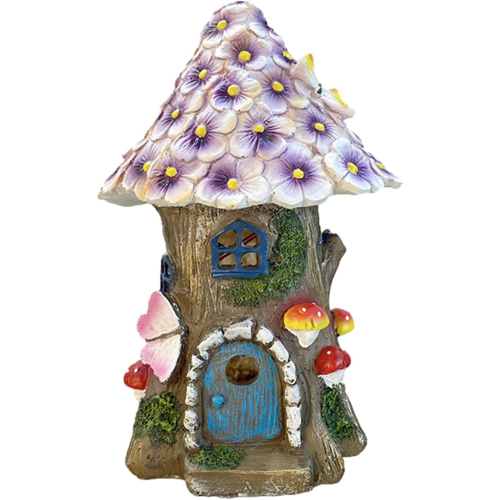 CMrtew Fairy Garden House Solar Fairy Cute Garden House Fairy Garden ...