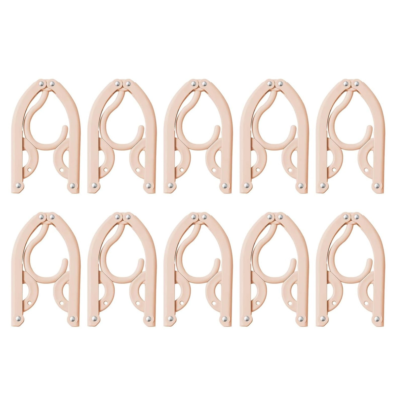 CMrtew Foldable Travel Hangers 10 Pack Lightweight Plastic Clothes ...