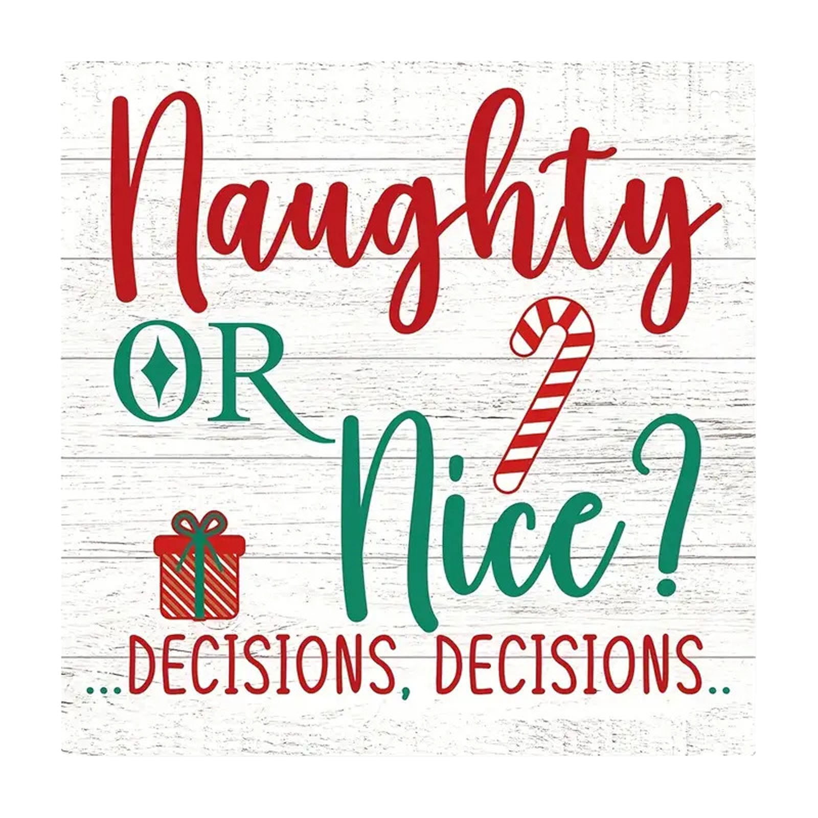 CMrtew Funny Christmas Bathroom Sign 8x8 Inch Wooden Plaque Rustic ...