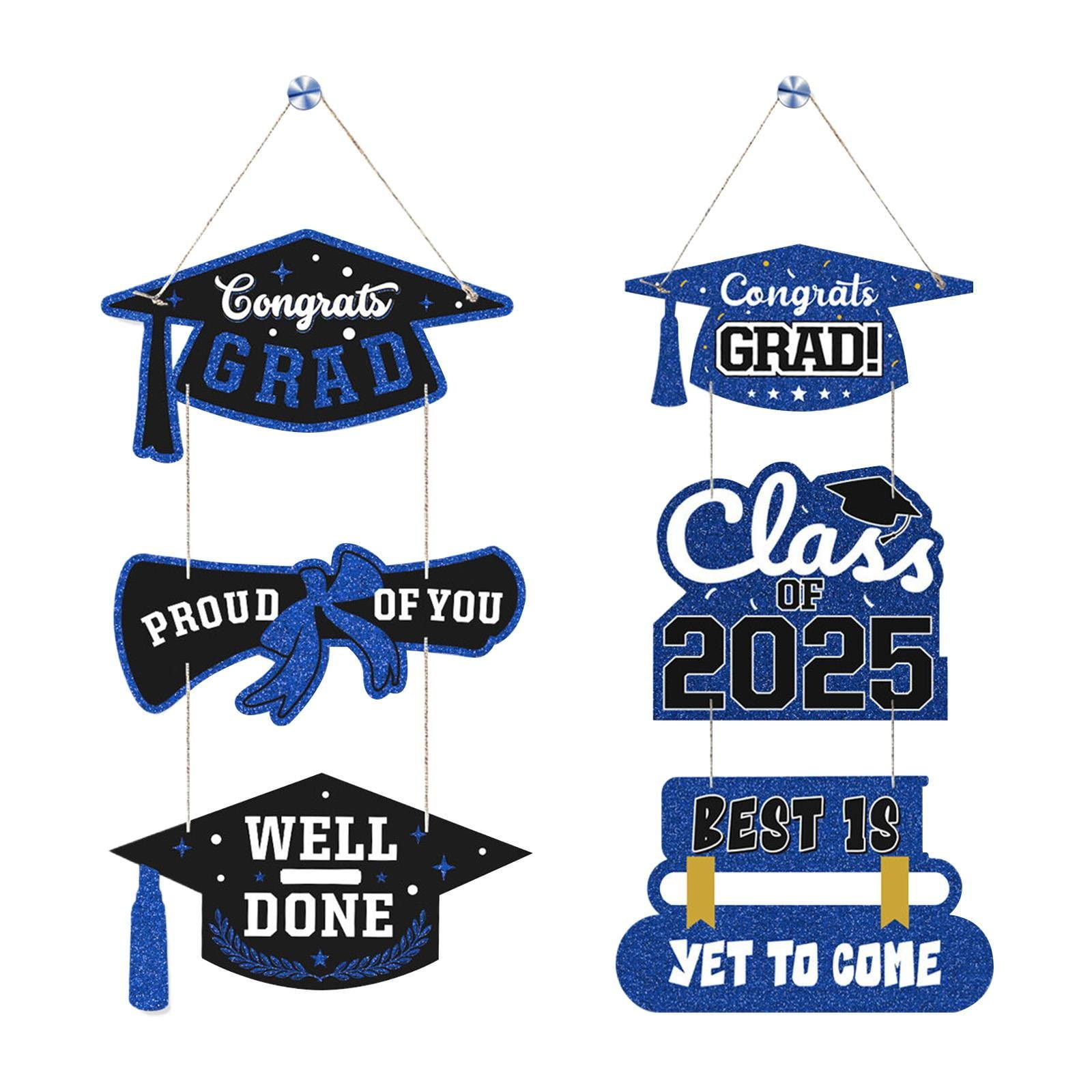 CMrtew Graduation Door Hanger Decor Class of 2025 Hanging Signs ...