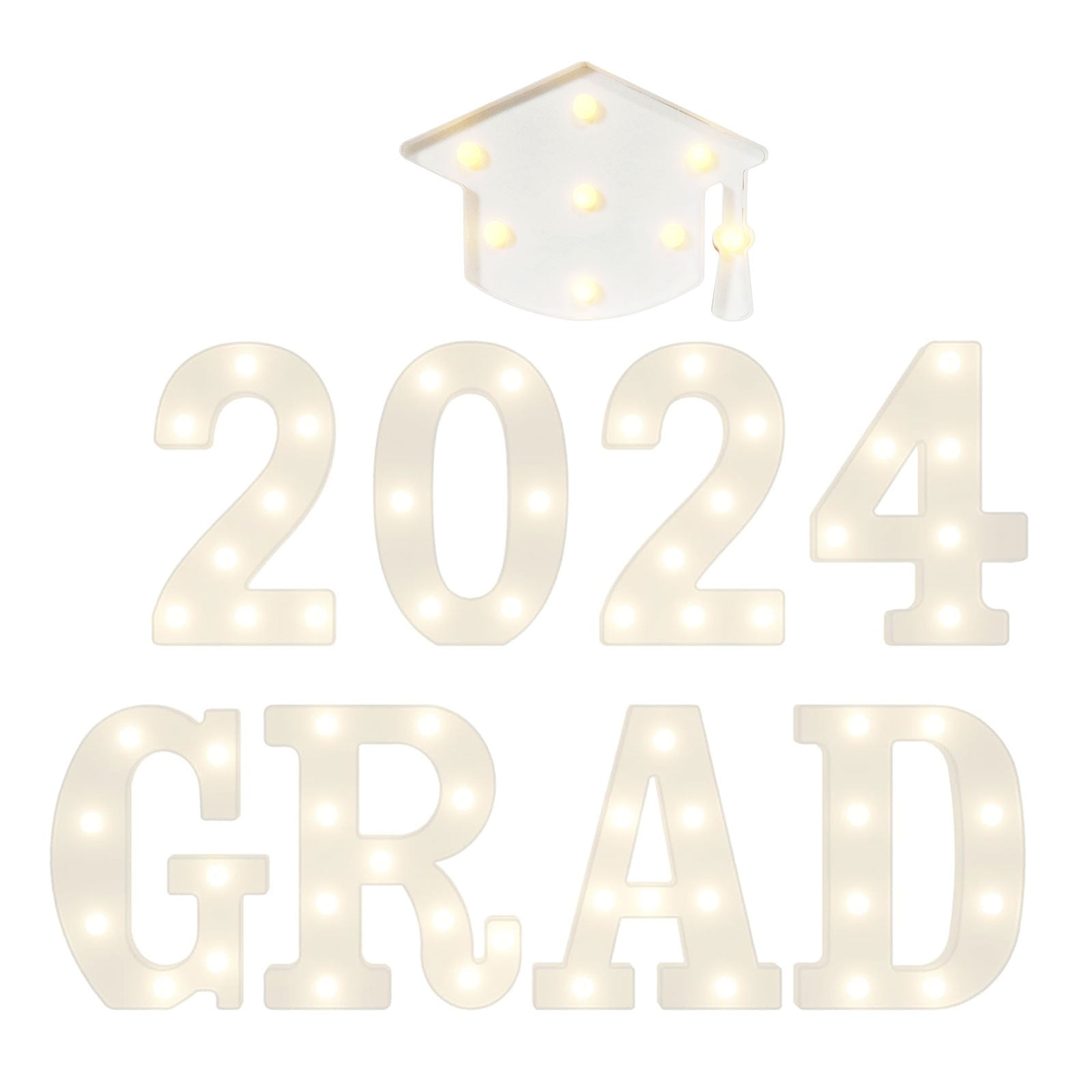 CMrtew Graduation Party Decorations 2024-8 LED Long Marquee Light Up ...