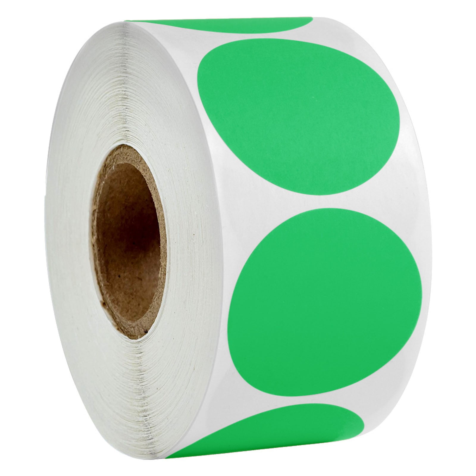 CMrtew Green Round Thermal Sticker Labels Self Adhesive Round Direct ...