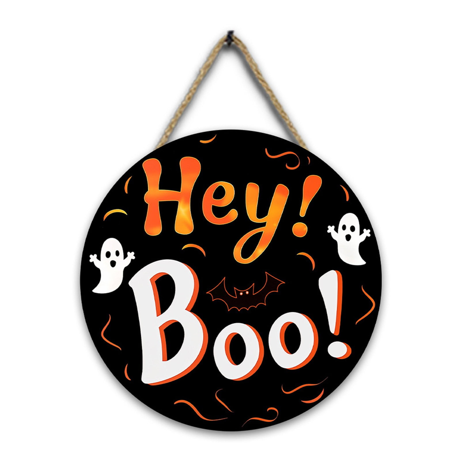 CMrtew Hallow-een Sign for Front Door Decor Hallow-een Wooden Door ...