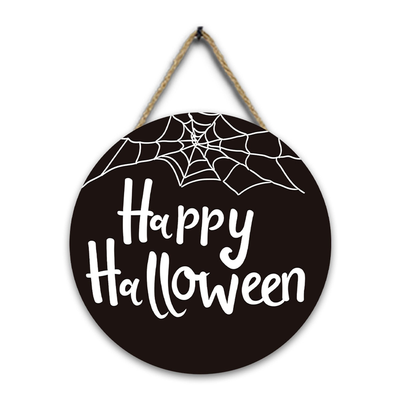 CMrtew Hallow-een Sign for Front Door Decor Hallow-een Wooden Door ...