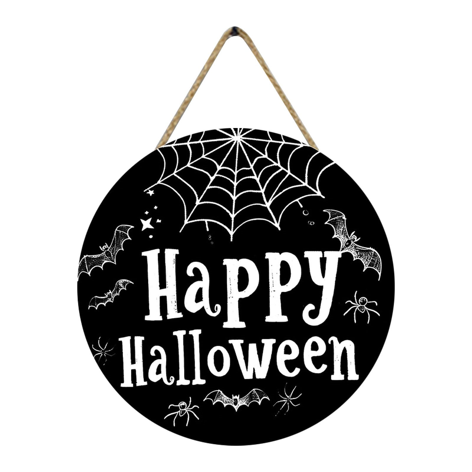 CMrtew Hallow-een Sign for Front Door Decor Hallow-een Wooden Door ...