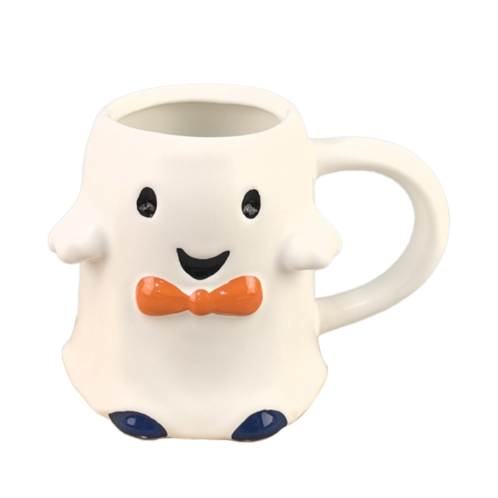 CMrtew Halloween Ghost Coffee Mug - White Cute Ceramic Ghost Pattern ...