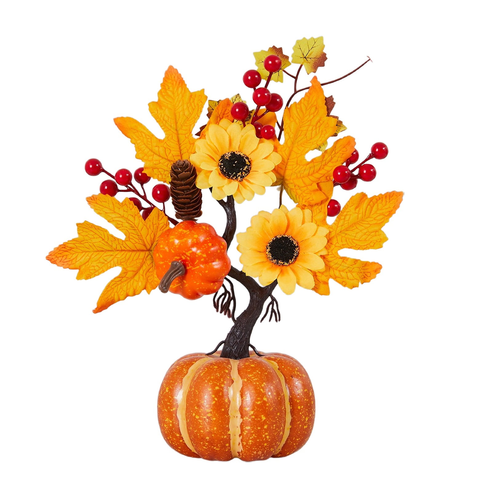 CMrtew Halloween Pumpkin Tree Decor Fall Thanksgiving Centerpiece for ...