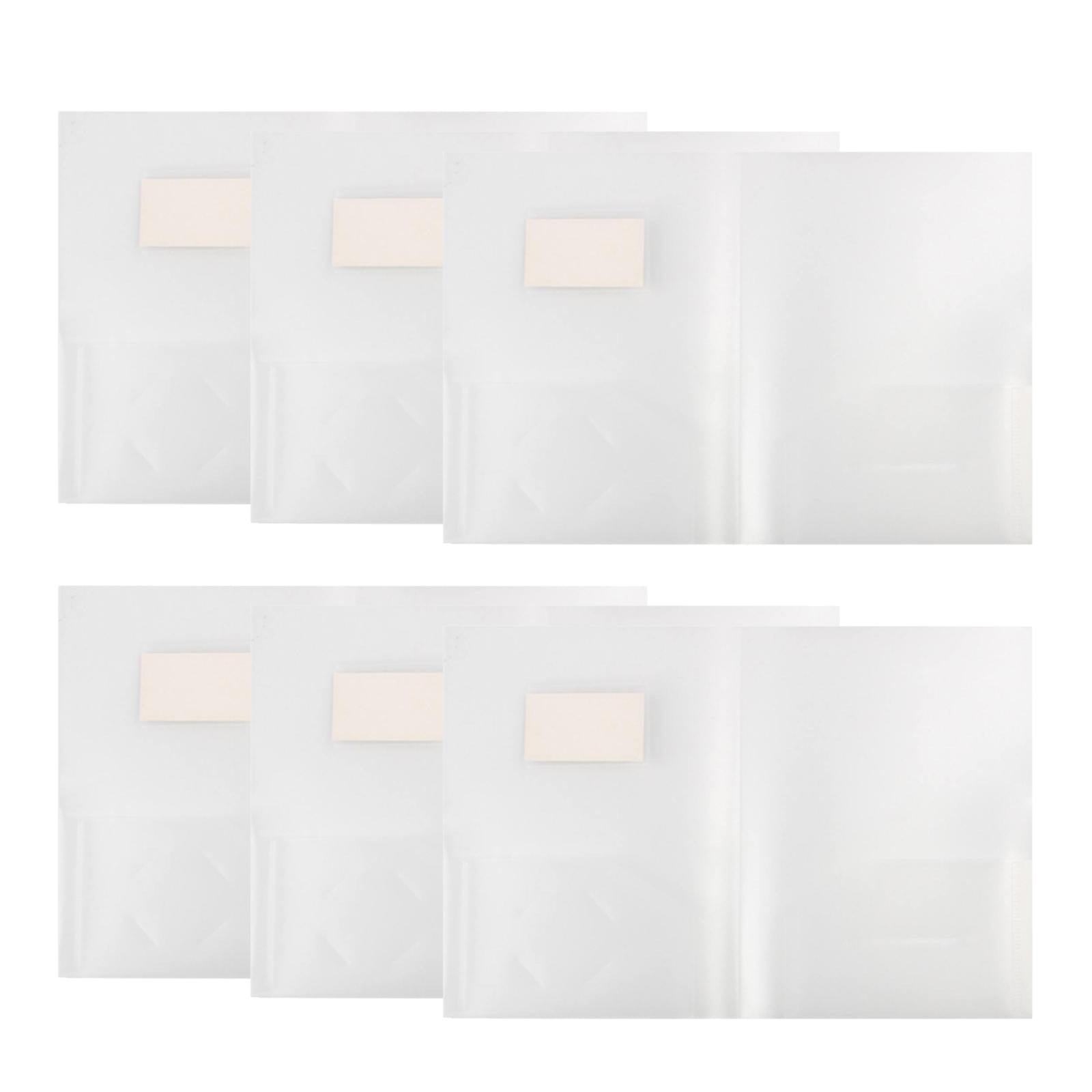 CMrtew Heavy Duty Plastic Pocket Folders A4 & Letter Size Fit, School ...