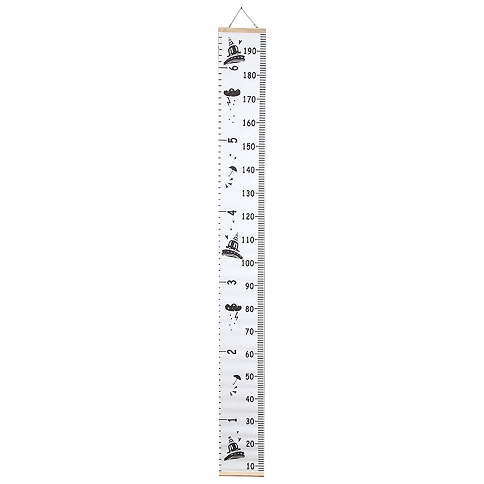 CMrtew Kids Growth Chart Height Measuring Chart Canvas Cartoon Baby ...