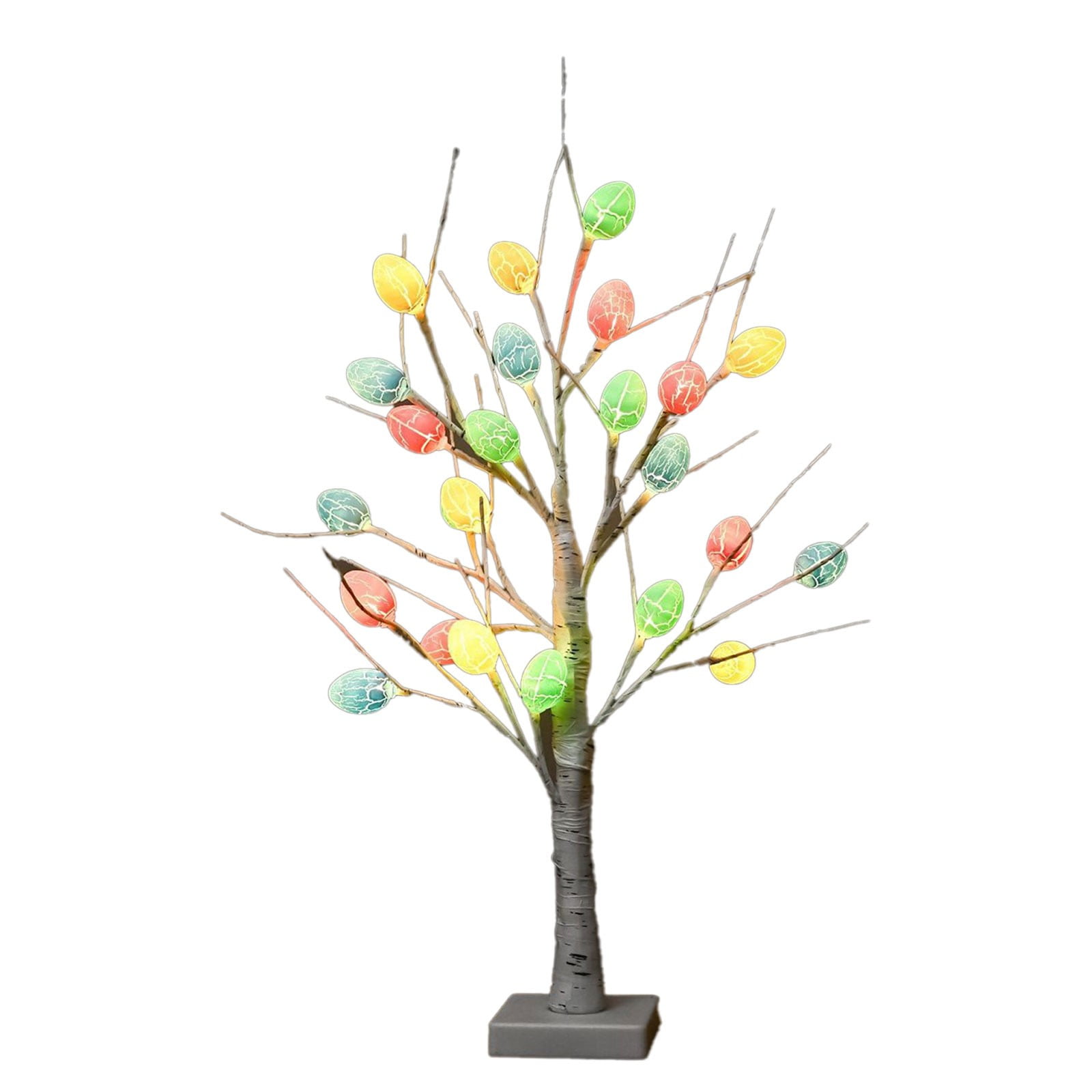 CMrtew LED Light Up Tree Decor Indoor with Realistic Green Leaves | 2FT ...