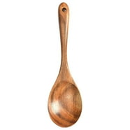 Handmade Long Handle Wooden Spoons Ladle Deep Soup Spoons Kitchen Tools ...