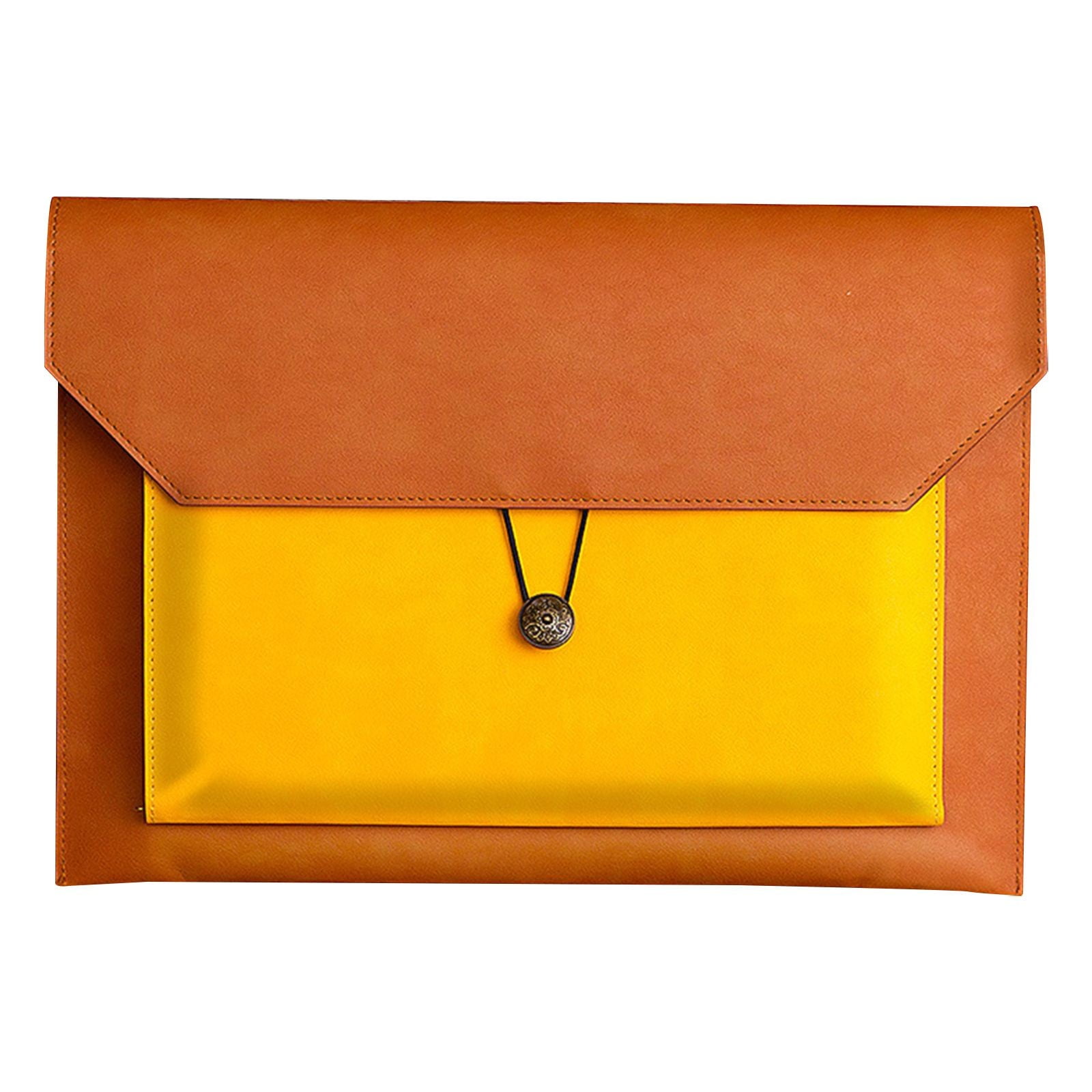 CMrtew ‌Leather Document Bag for Business Large Capacity Professional ...