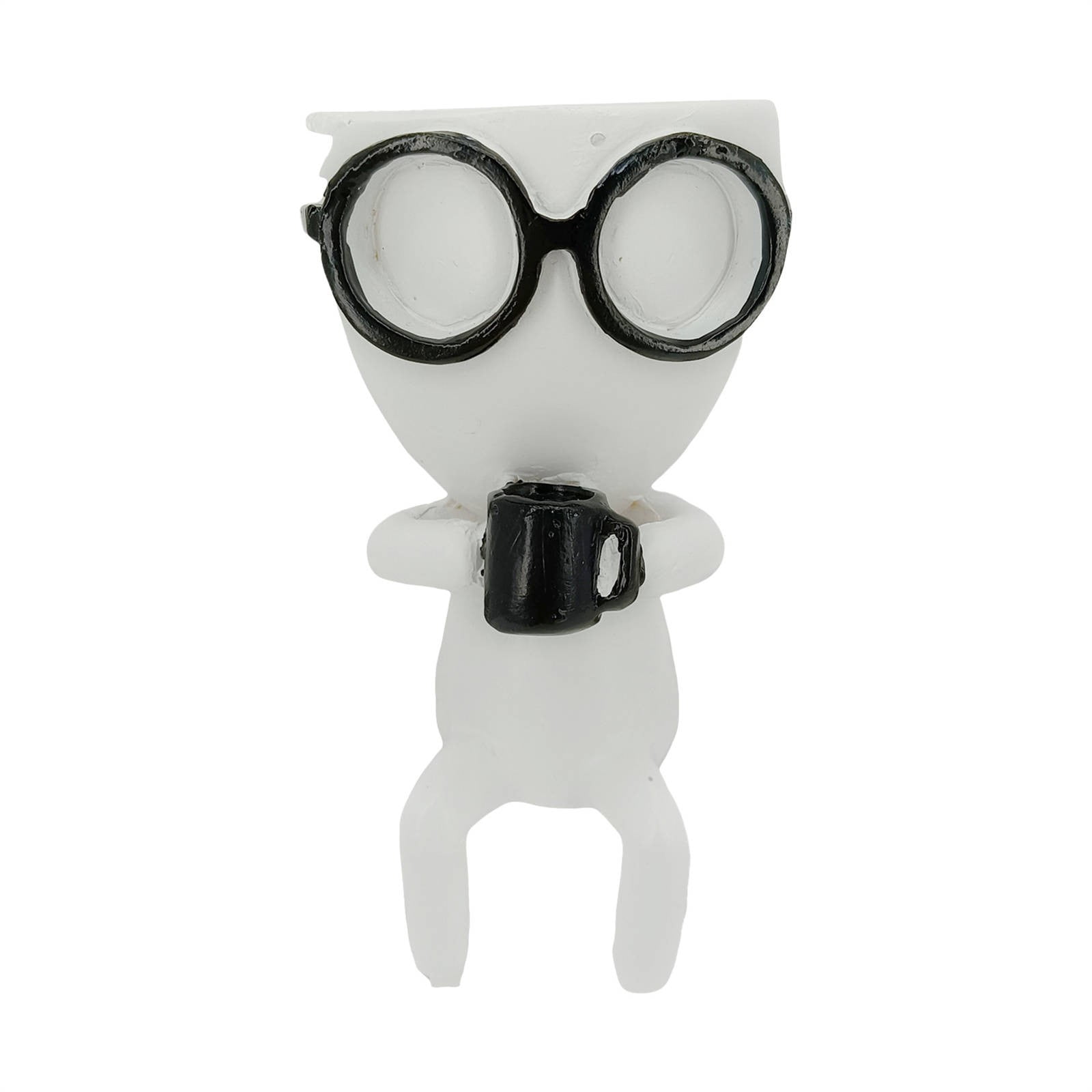 CMrtew Mini Coffee Figurine Planter Resin Succulent Pot with Worker ...