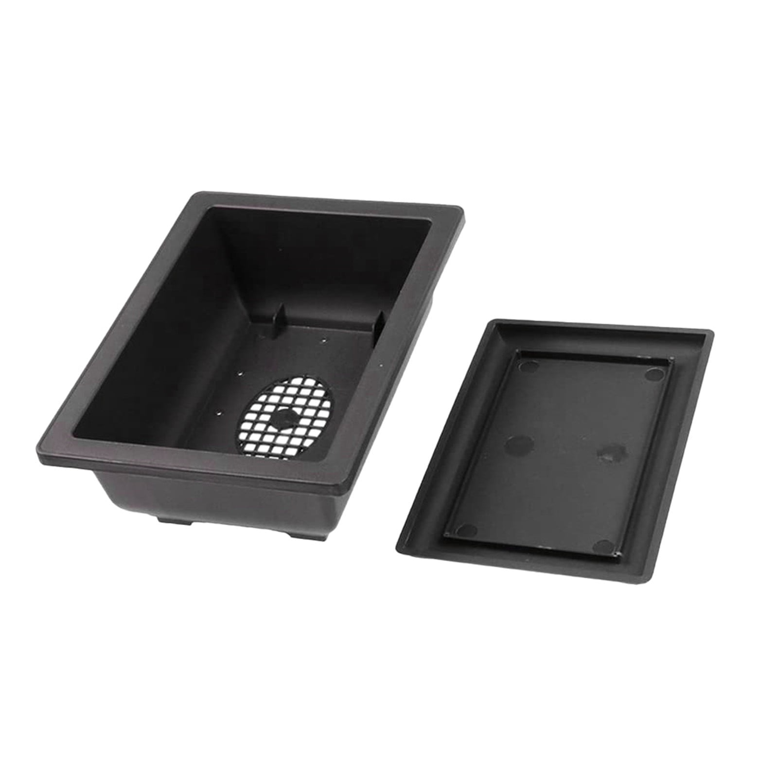 CMrtew Packs Rectangle Bonzai Training Pots with Drainage Trays ...