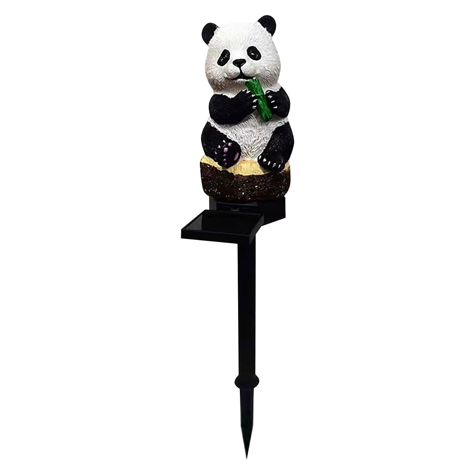 CMrtew Panda Solar Garden Stake Lights Outdoor Decor Waterproof Resin ...