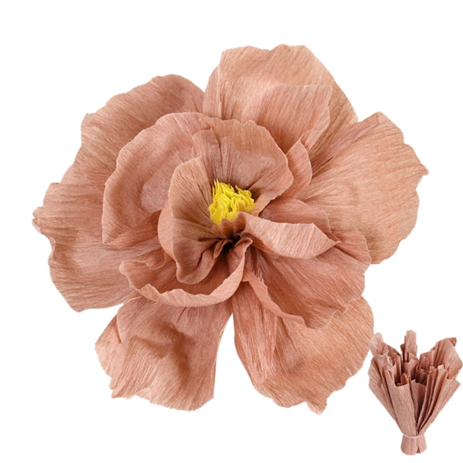 CMrtew Premium 3D Crepe Paper Flower Set Hyper-Realistic DIY Floral Decor with Mold-Resistant ...