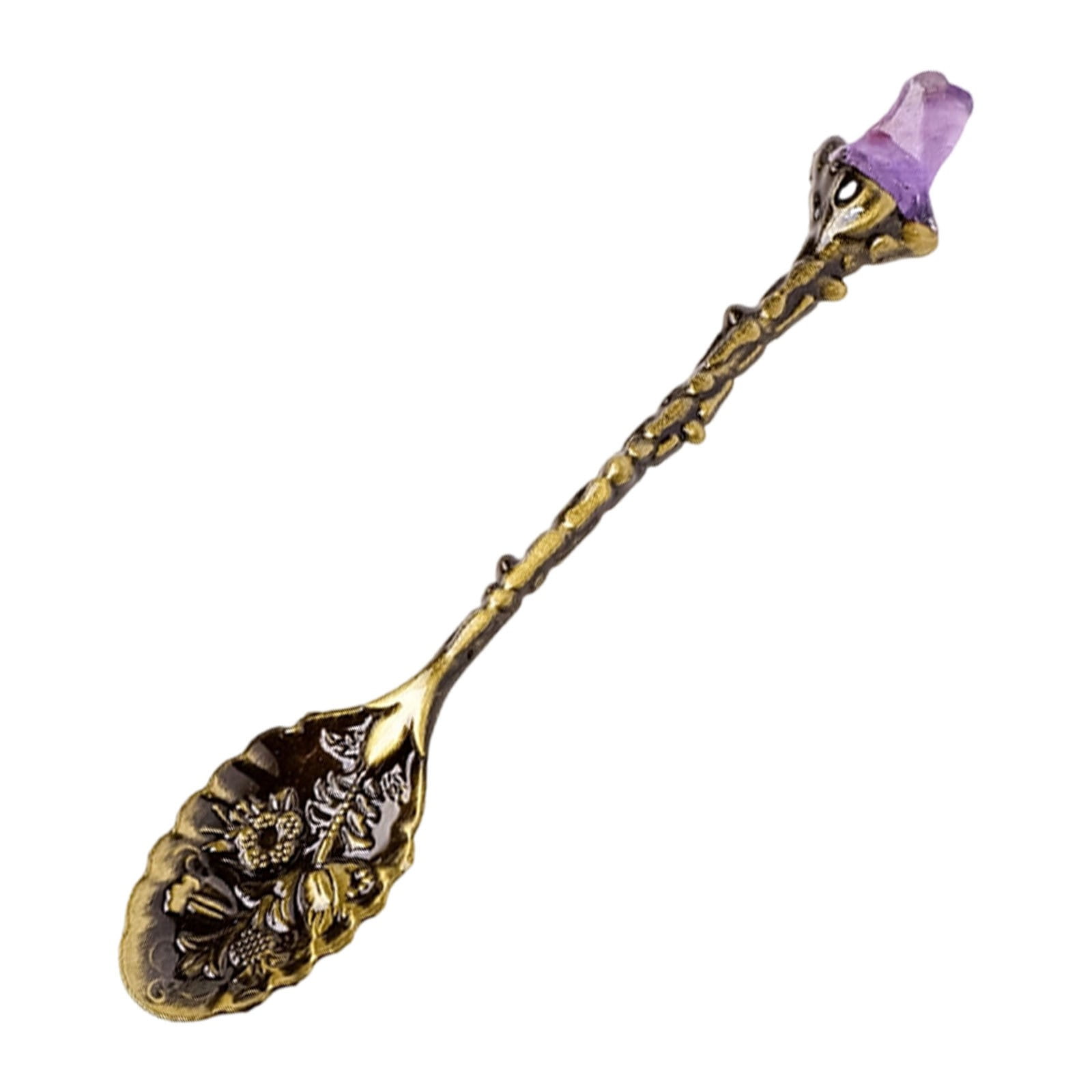 CMrtew Retro Crystal Alloy Coffee Spoons - 4.3 Inch Vintage Carved Tea ...