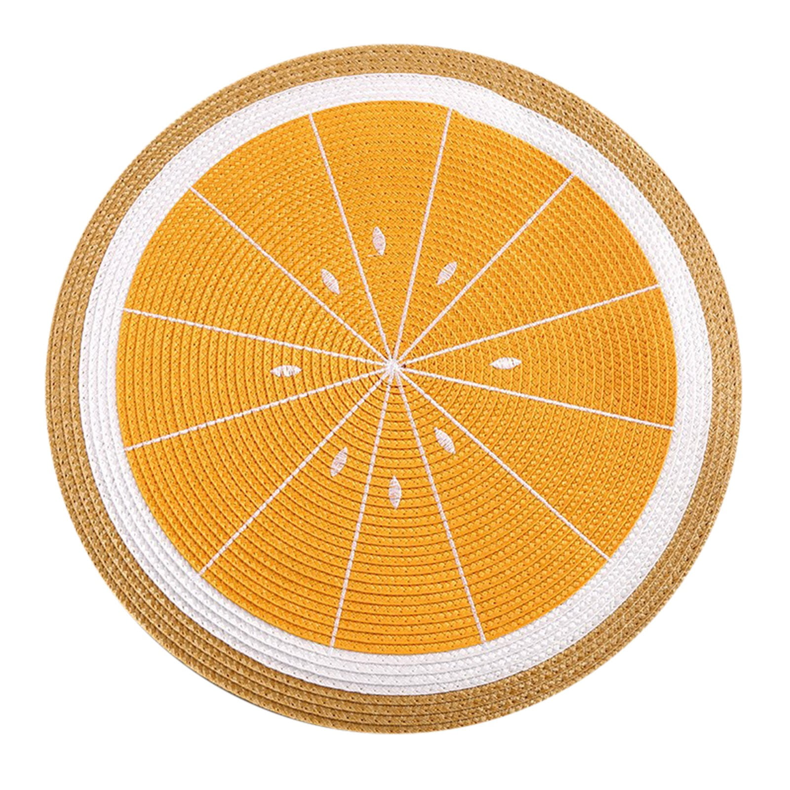 CMrtew ‌Round Woven Placemats Set Heat Resistant Table Mats for Dinner ...