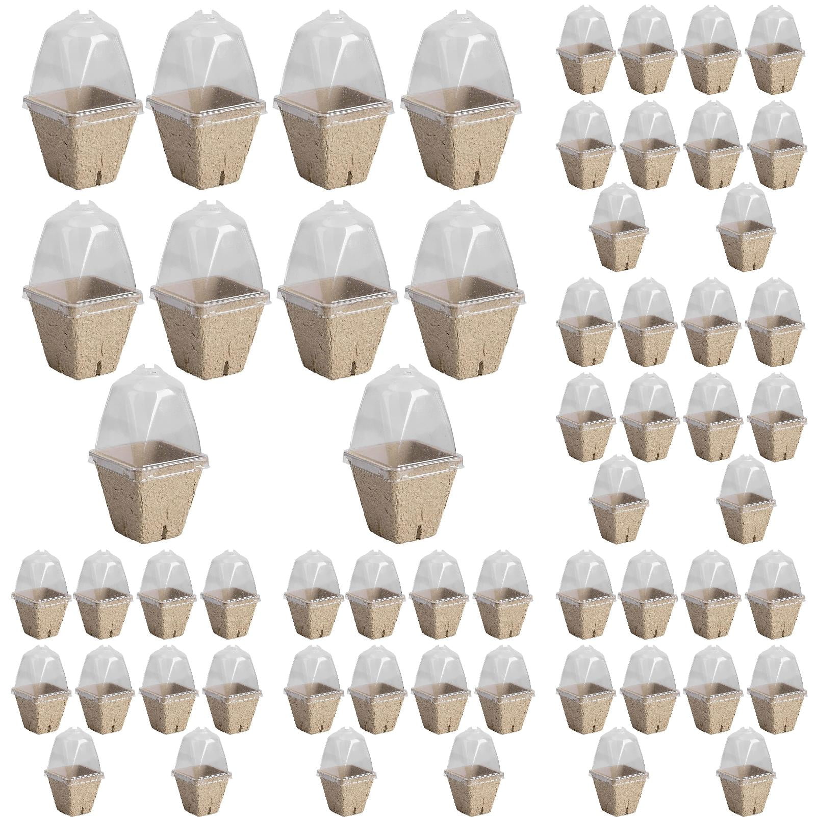 CMrtew Set of 36 Seed Peat Pots Biodegradable Nursery Pots with ...