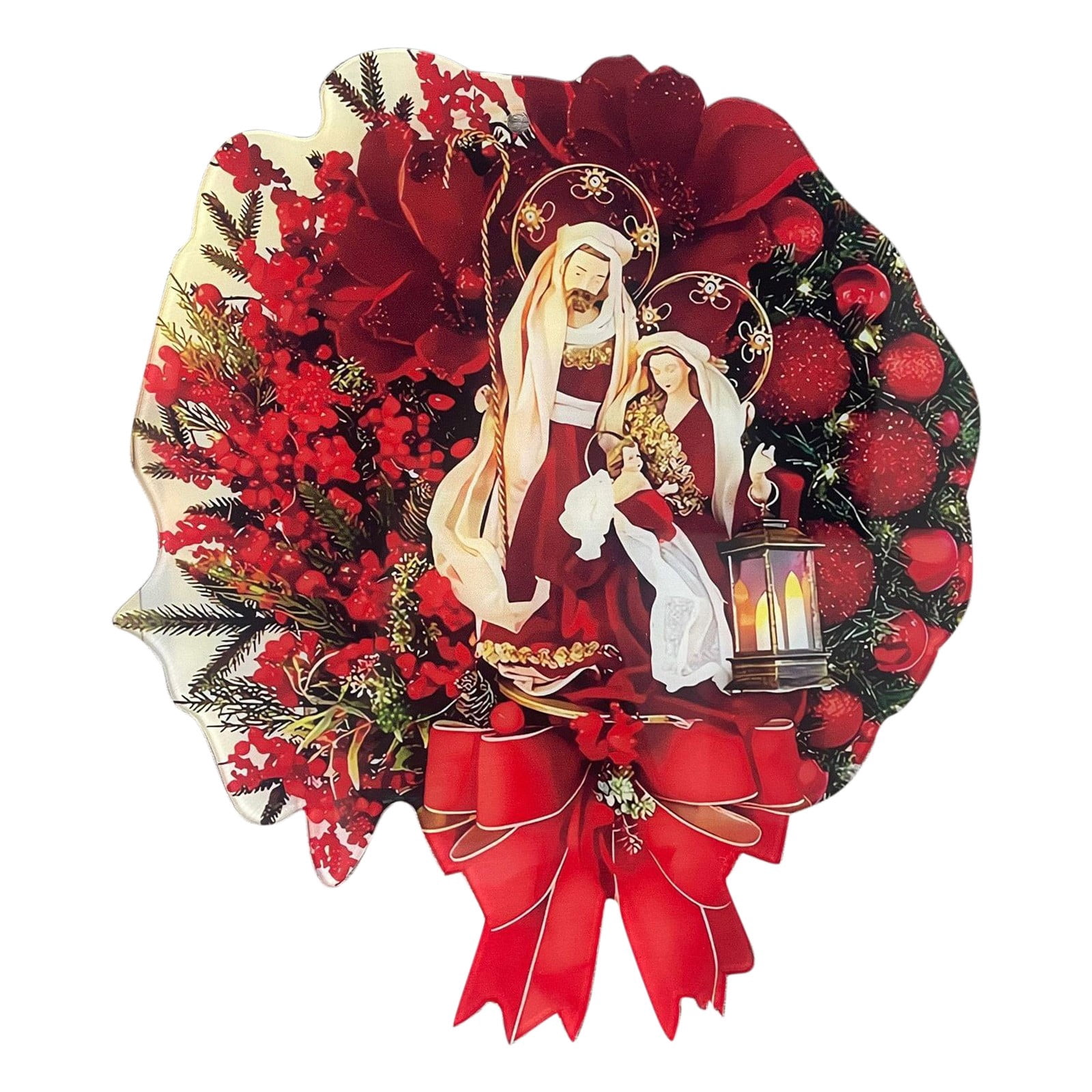 CMrtew Shatterproof Acrylic Mary Wreath 2D Laser-Cut Church Altar Decor ...