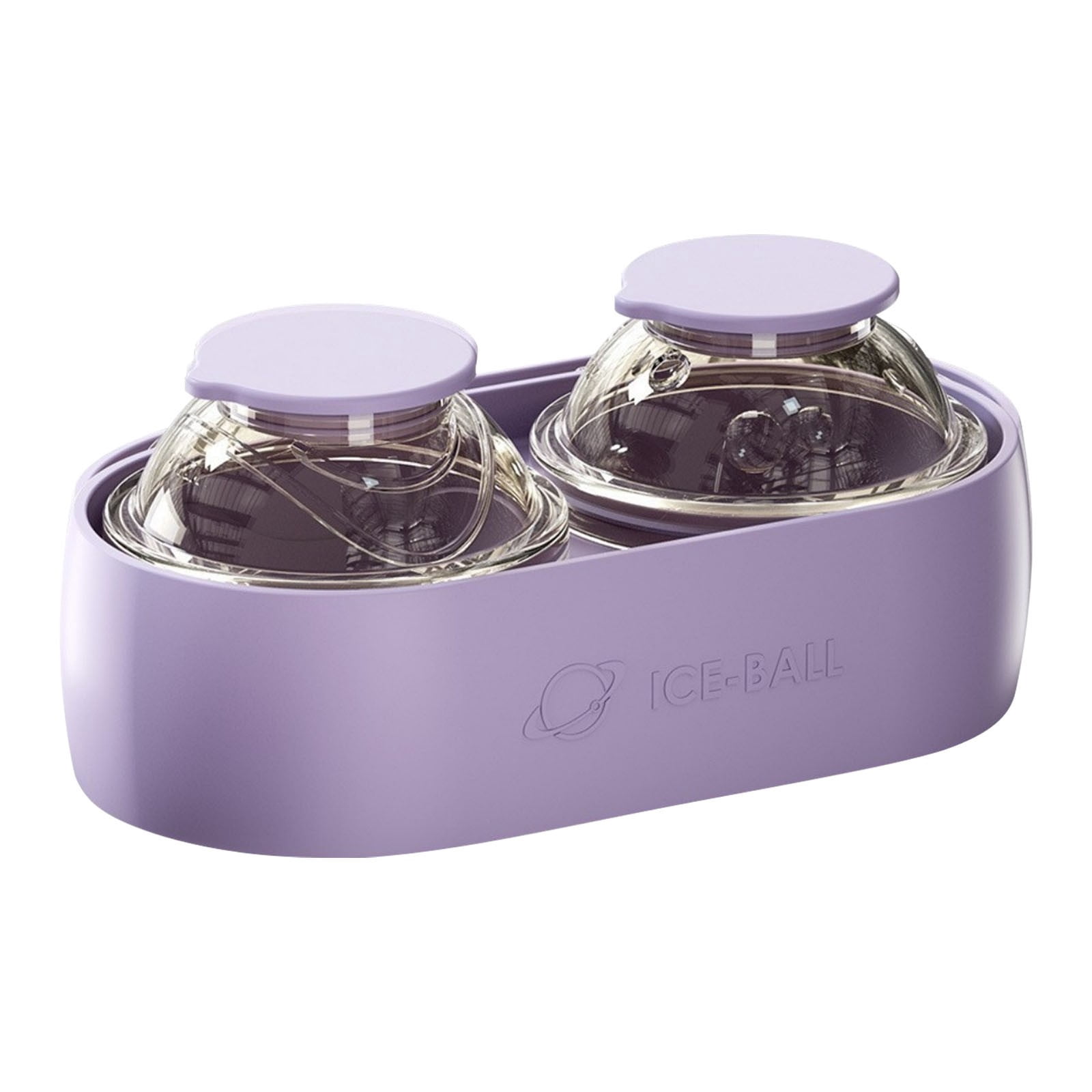 CMrtew Silicone Ice Ball Mold with Lid, Large Sphere Round Ice Maker ...