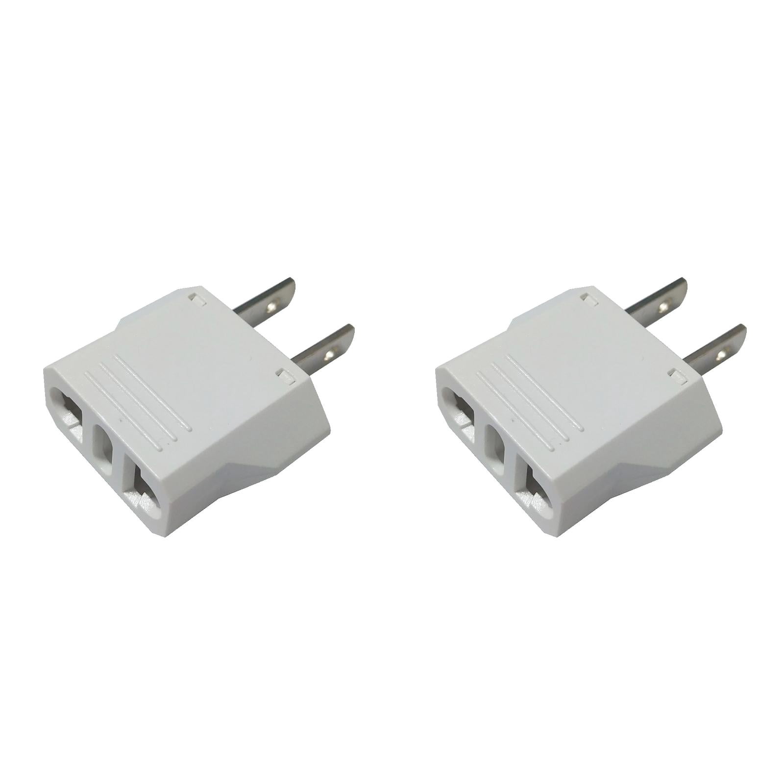 CMrtew Small European to American Outlet Plug Adapter, EU to US Adapter ...