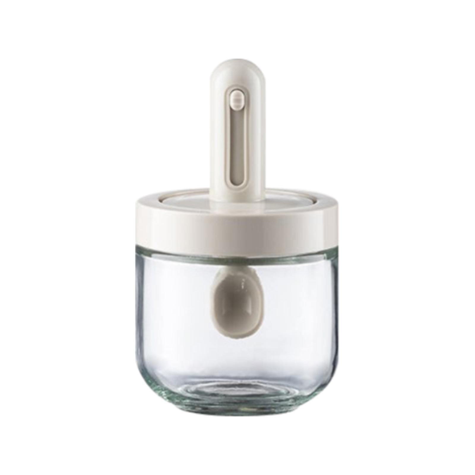 CMrtew Smart Sugar Dispenser with Retractable Spoon Leakproof Glass Jar ...