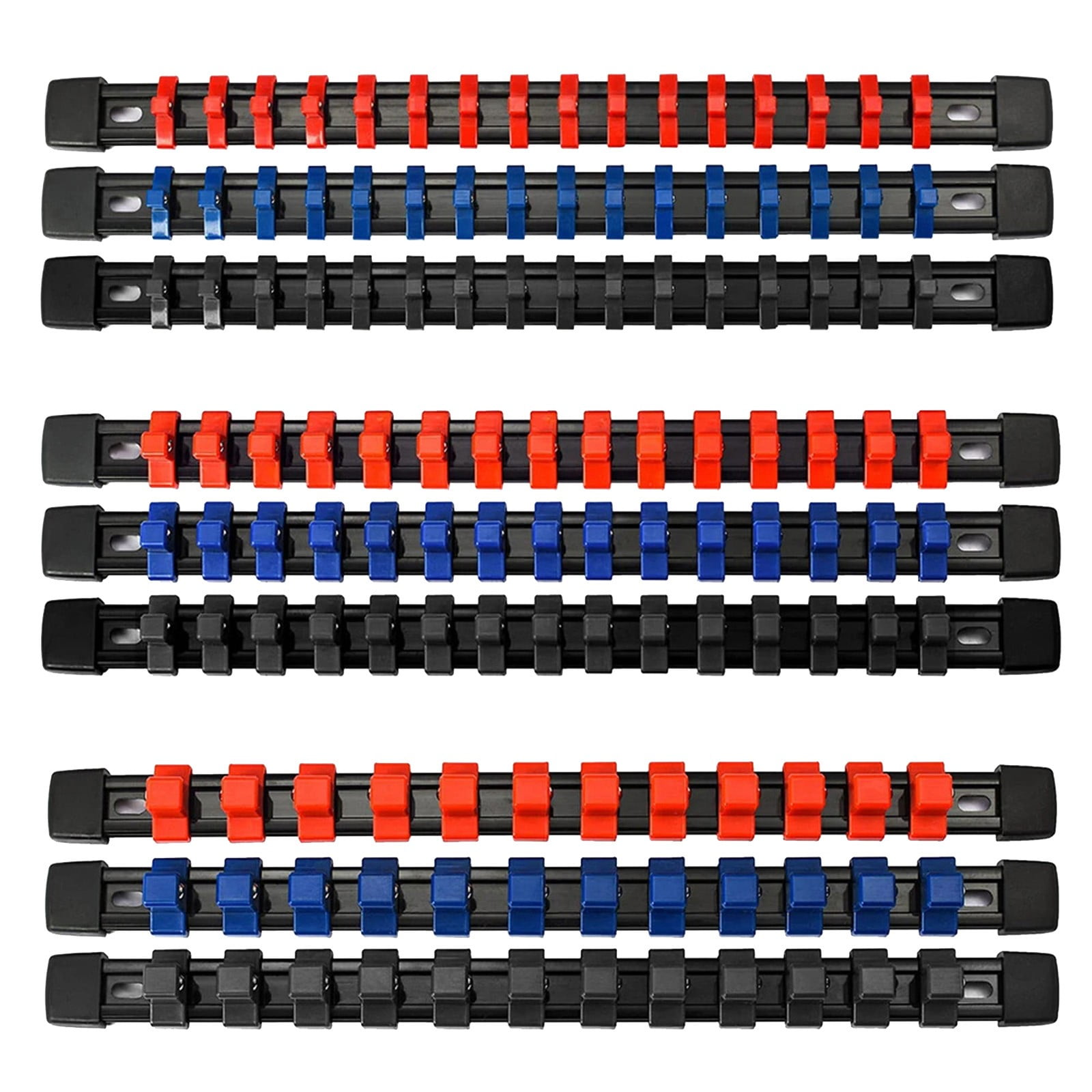 CMrtew Socket Organizer Drive Tool Bracket Kit Portable Plastic Socket ...