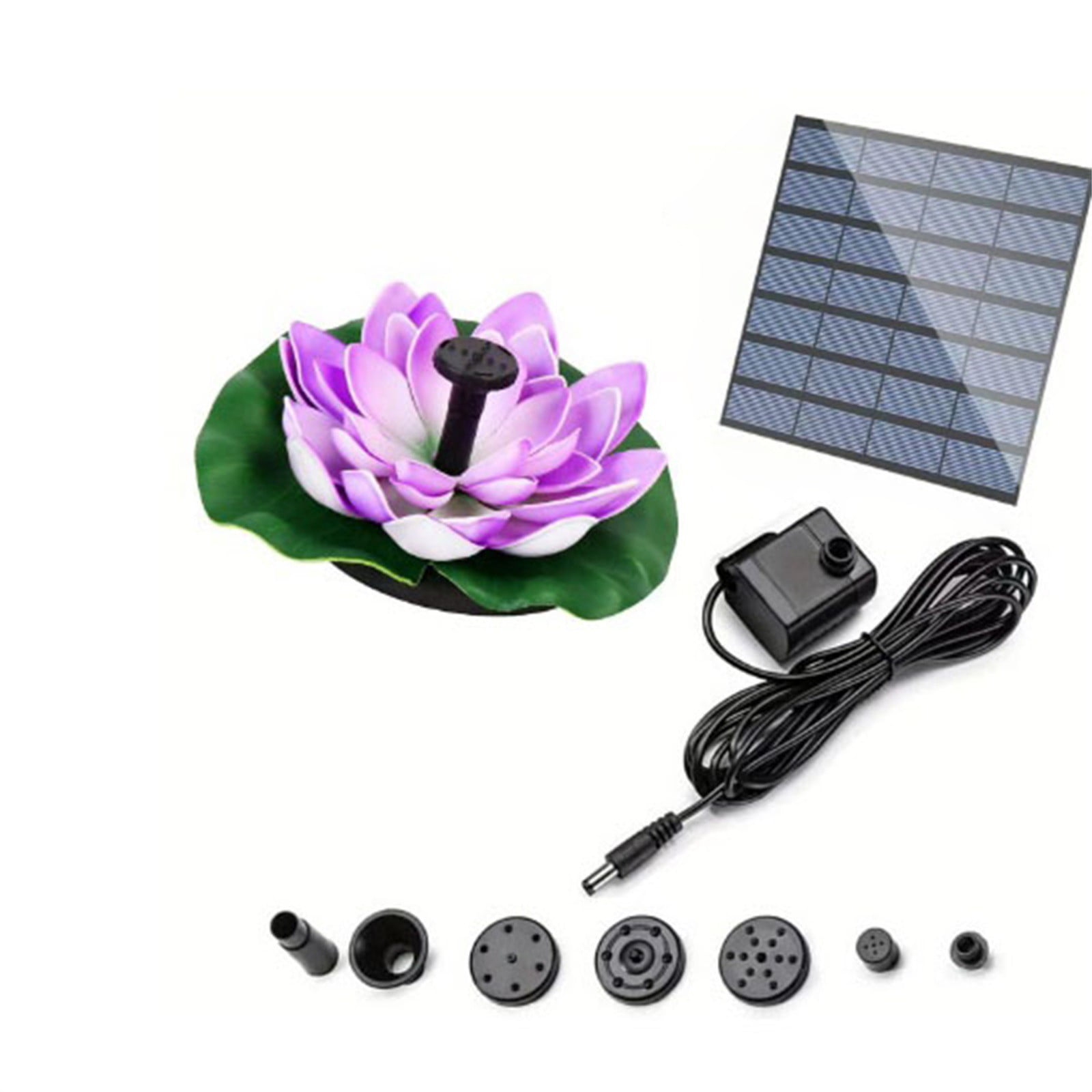 CMrtew Solar Power Pump,Water Bird Bath , Artificial Floating Flowers ...