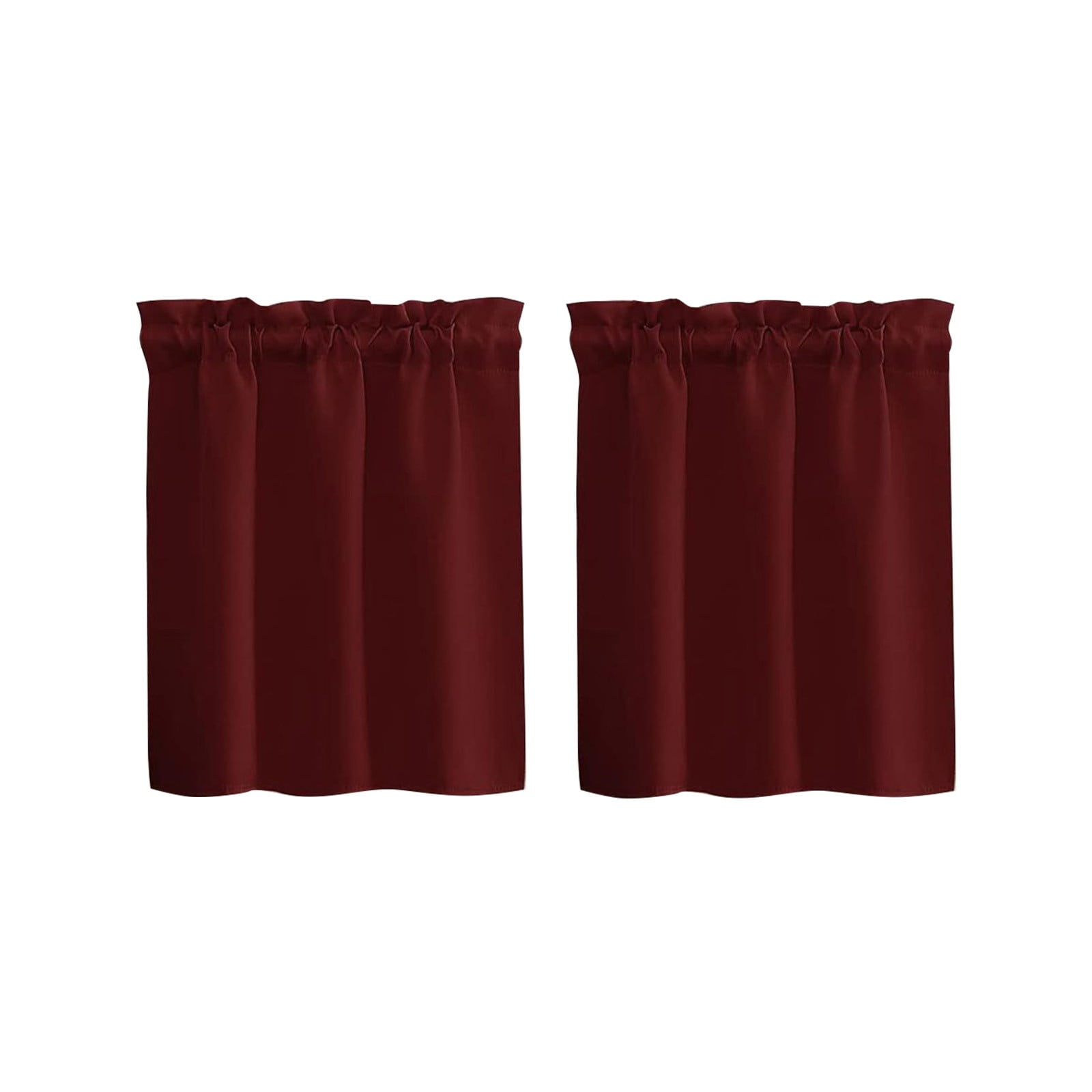 CMrtew Solid Color High Precision Through The Rod Small Curtain ...