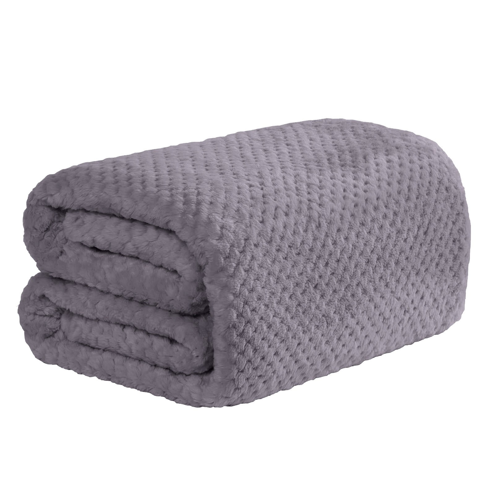 CMrtew Solid Color Pineapple Plaid Flannel Blanket Coral Velvet Sofa ...