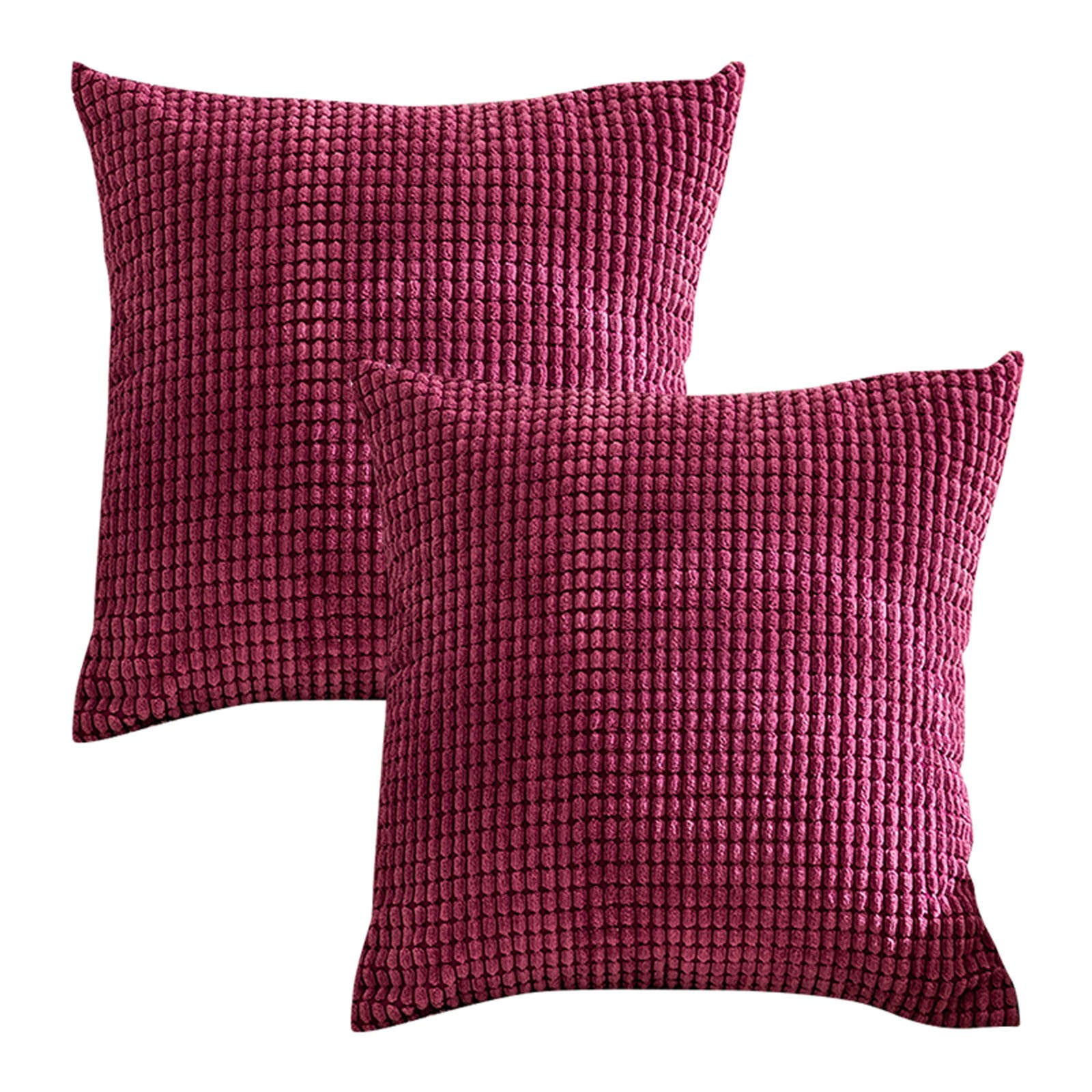 CMrtew Spring Set of 2 Corduroy Striped Cushion Covers 24x24 Inch Throw ...